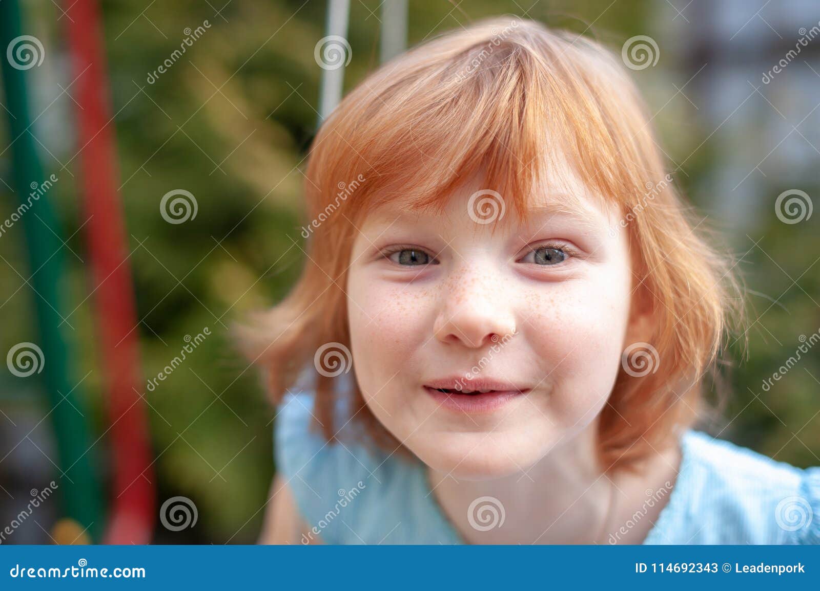 Curious Girl Looks Funny into the Camera Stock Image - Image of ...