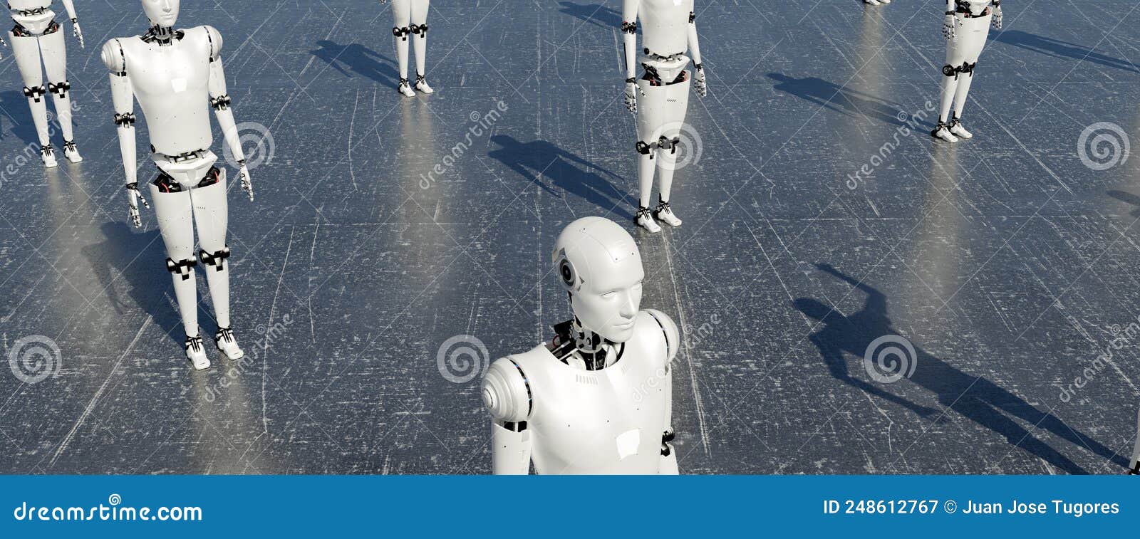 Curious Robot with Individual Thinking Stock Illustration ...