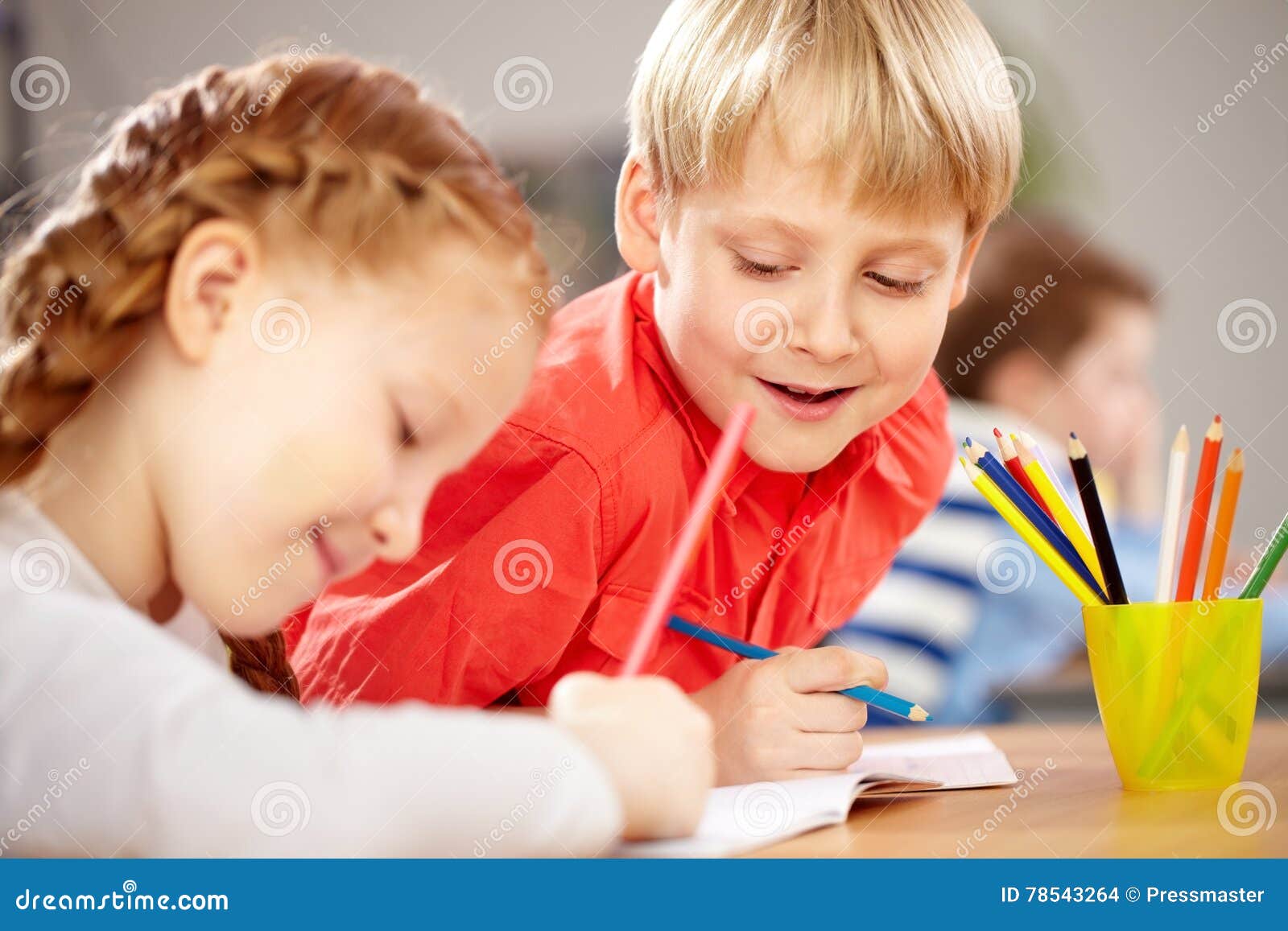 Curious schoolboy stock photo. Image of room, class, schoolboy - 78543264