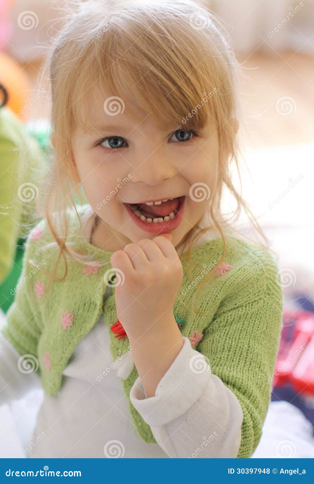 Curious smiling baby girl stock photo. Image of funny - 30397948