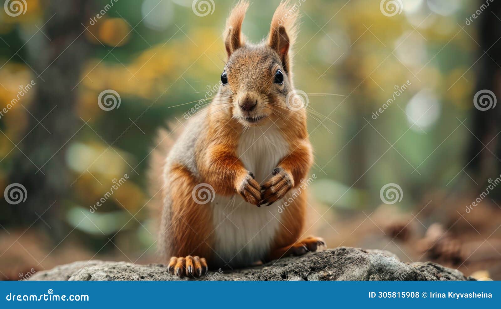 Curious Squirrel in Fall stock photo. Image of wildlife - 305815908