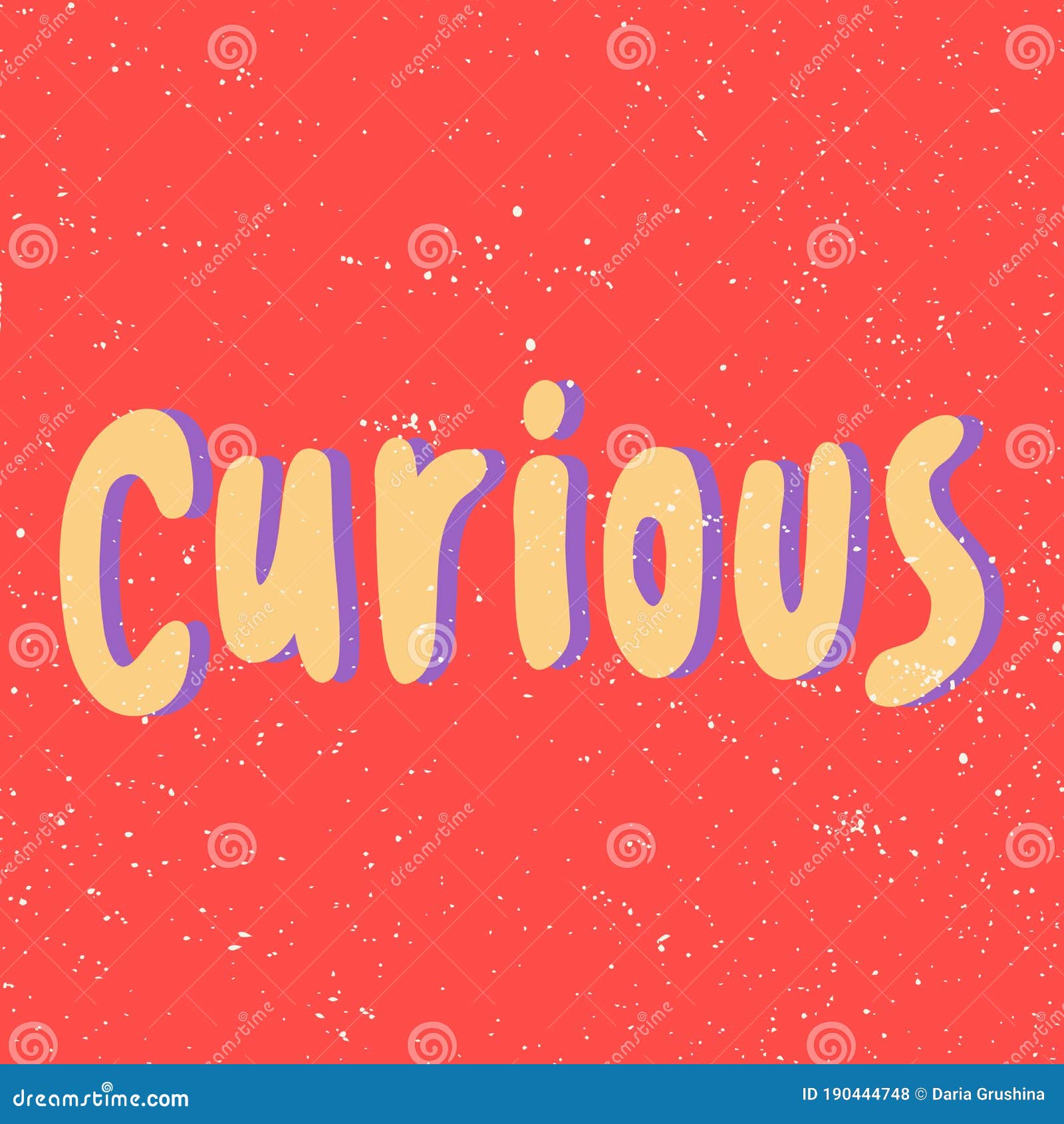 Curious. Sticker for Social Media Content. Vector Hand Drawn ...