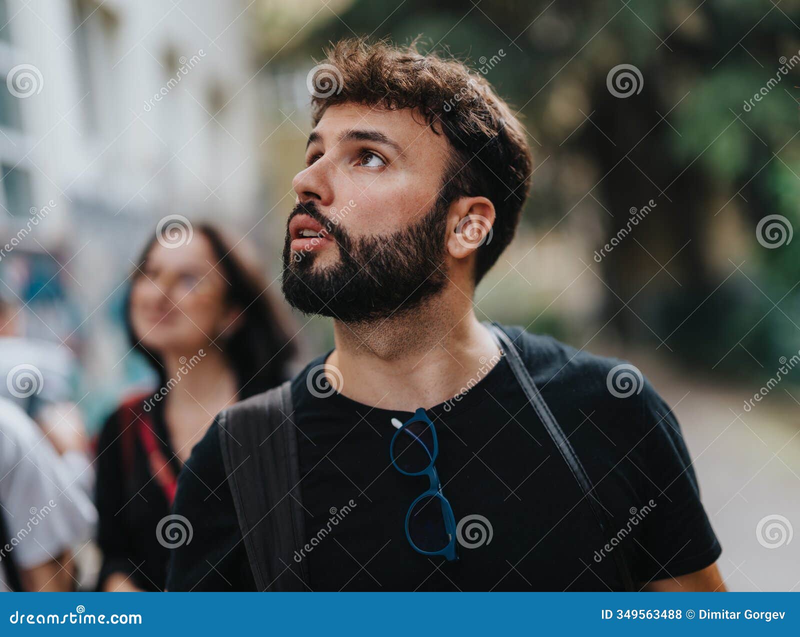Curious Students Exploring Outdoor Campus Environment with Professor ...