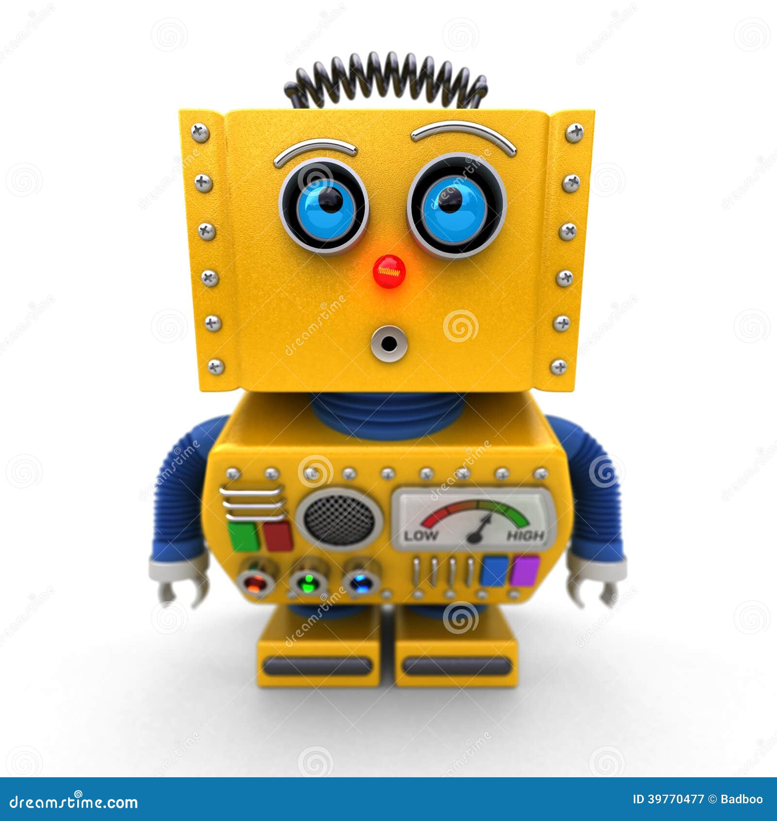 Curious toy robot stock illustration. Illustration of conceptual - 39770477