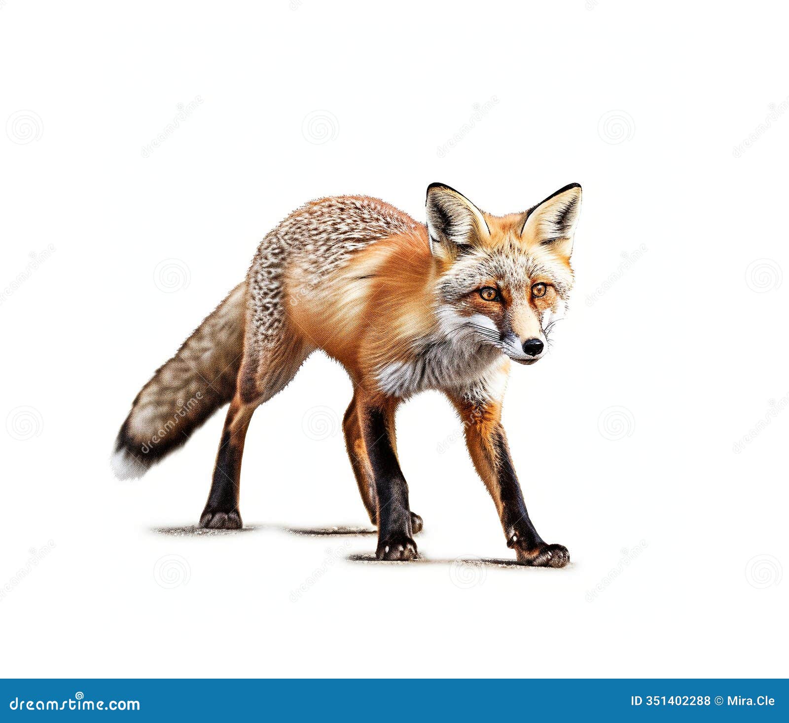 A Curious Two-year-old Red Fox Turns Around, Exploring Its Surroundings ...