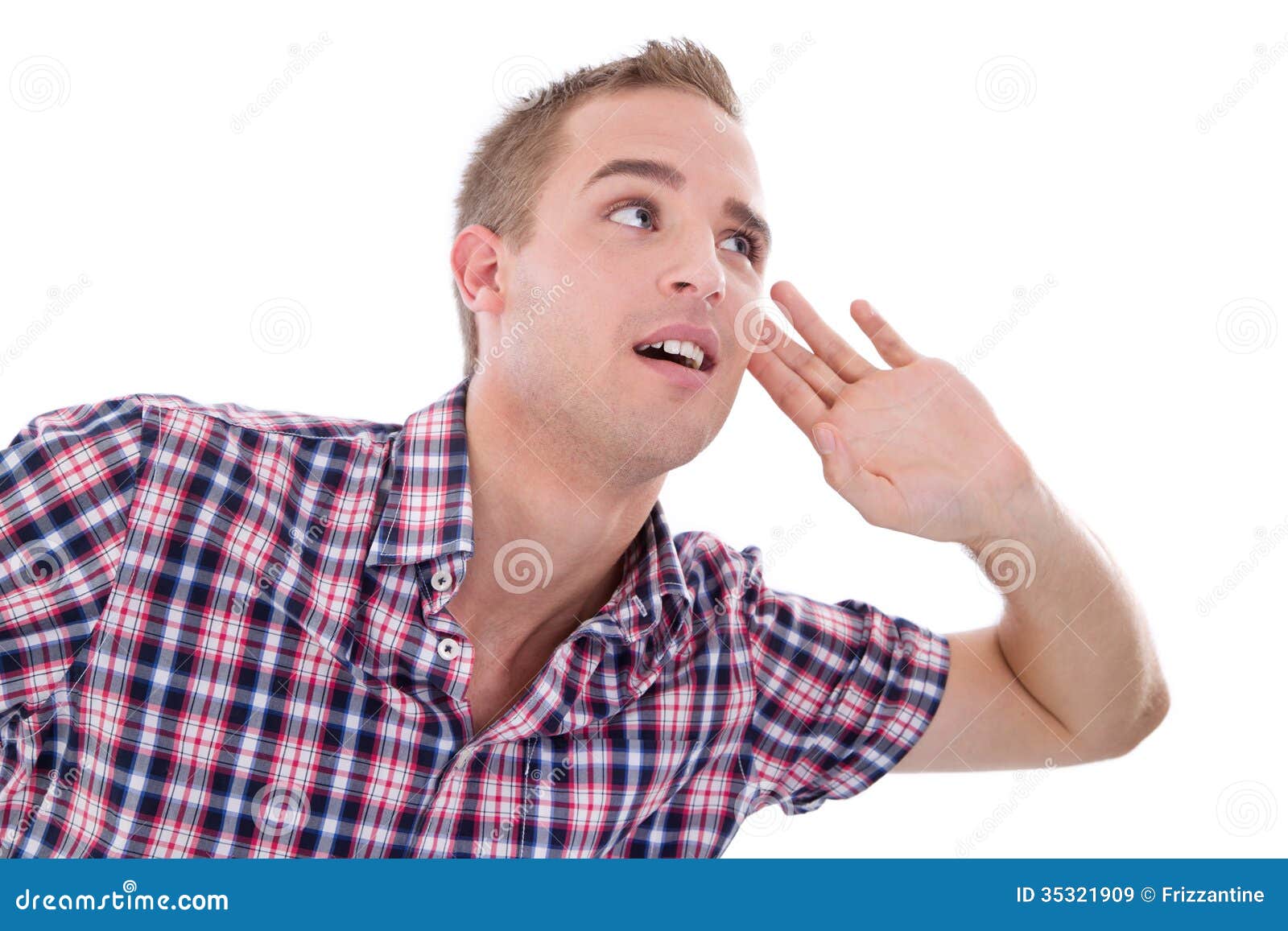 Curious young man stock image. Image of facial, gesture - 35321909