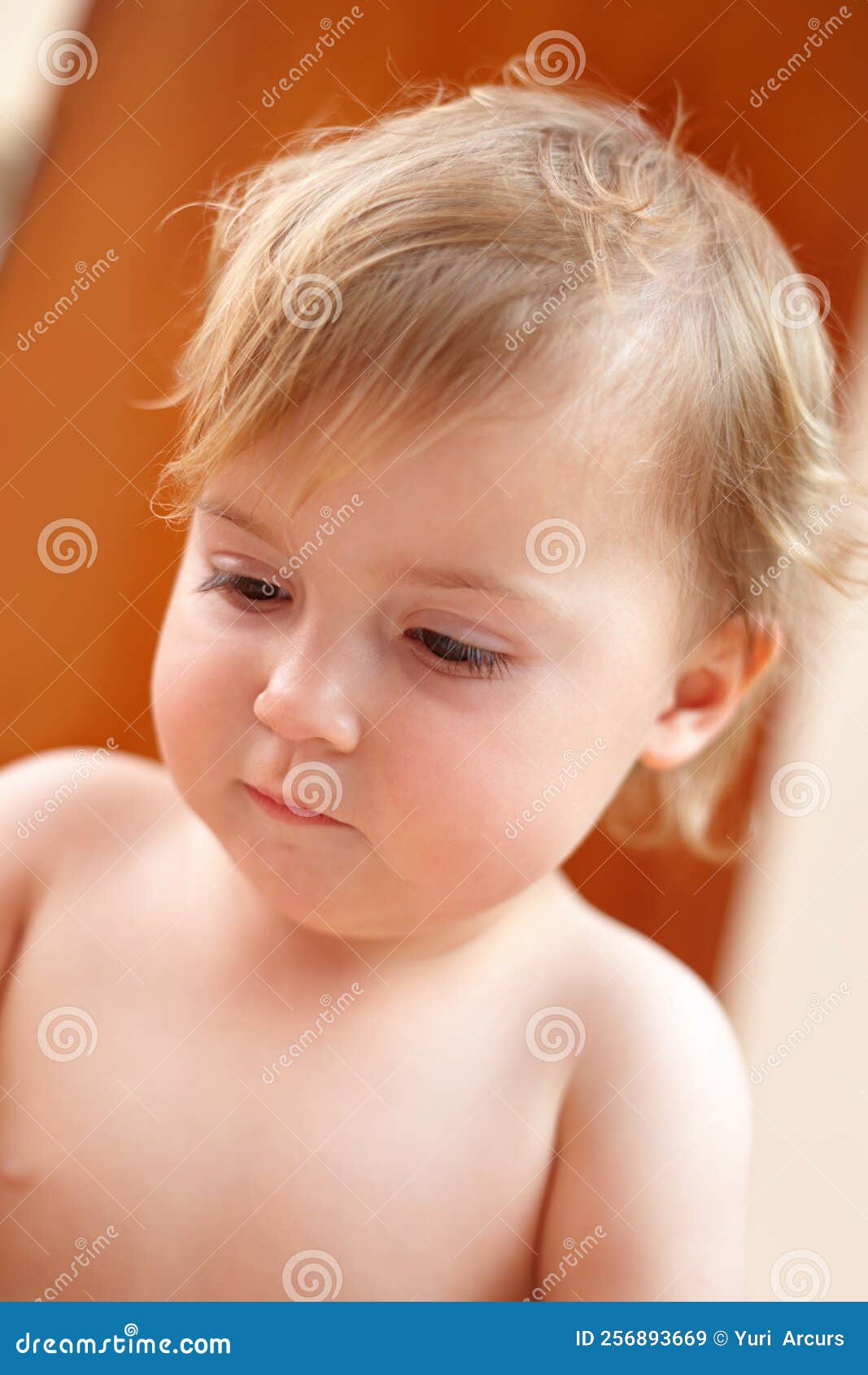 Curiousity of a Child. an Adorable Little Baby. Stock Image - Image of ...