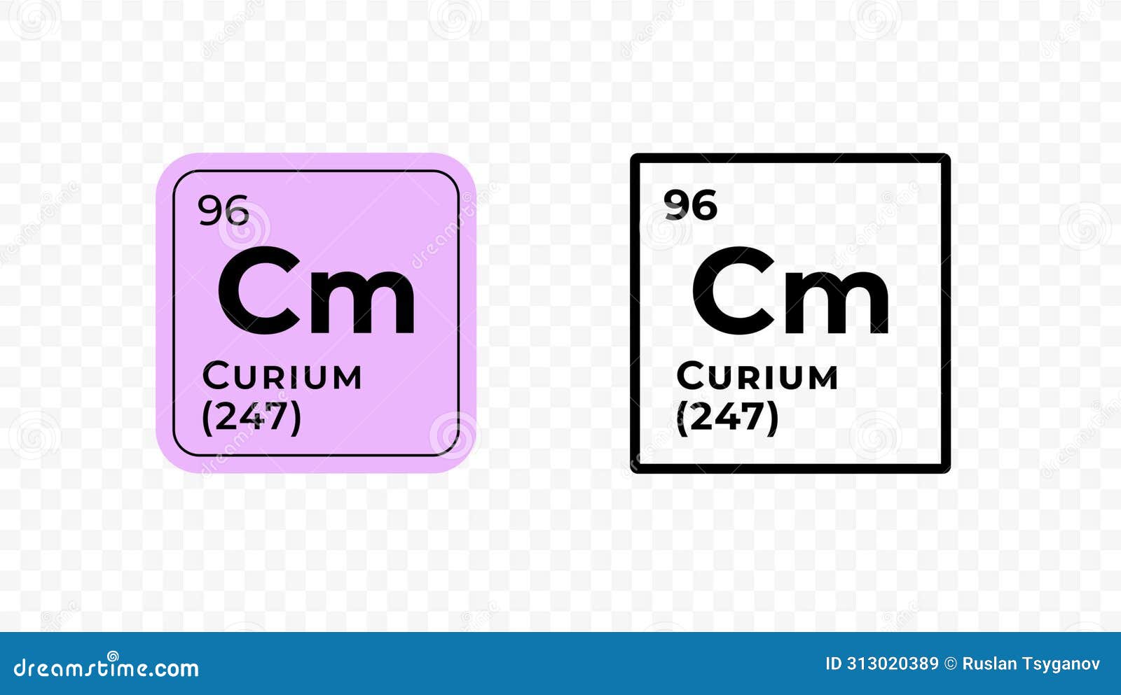 Curium, Chemical Element of the Periodic Table Vector Stock Vector ...