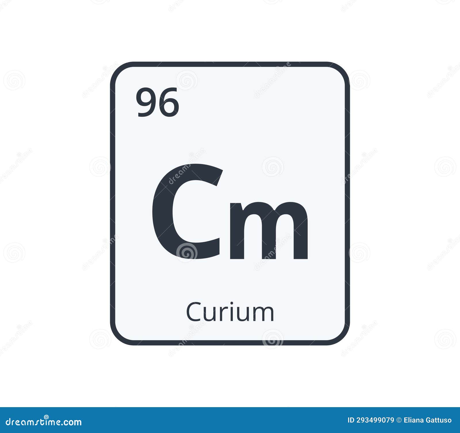 Curium Chemical Symbol. stock vector. Illustration of system - 293499079