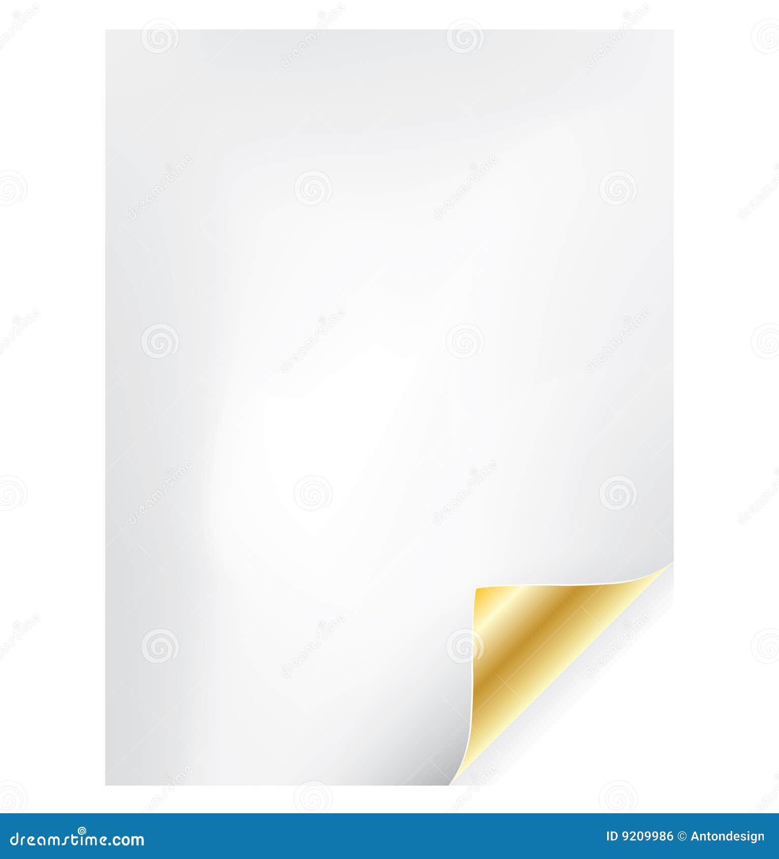 Curl paper stock vector. Illustration of office, metallic - 9209986