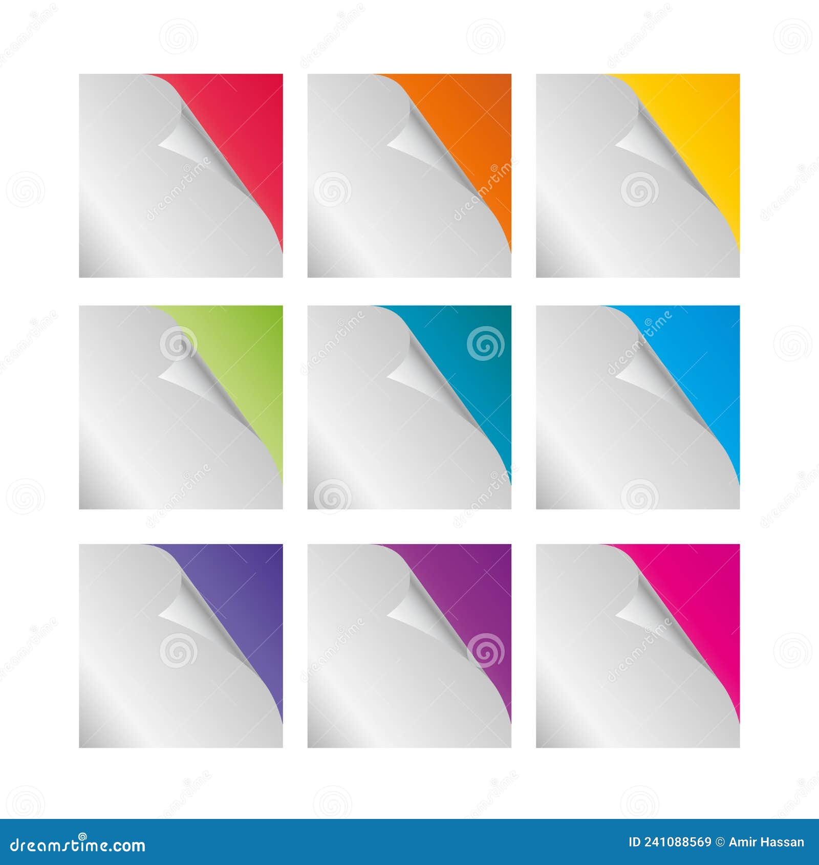 Curled Page Corner. Paper Edges, Curve Pages Corners And Papers Curls ...