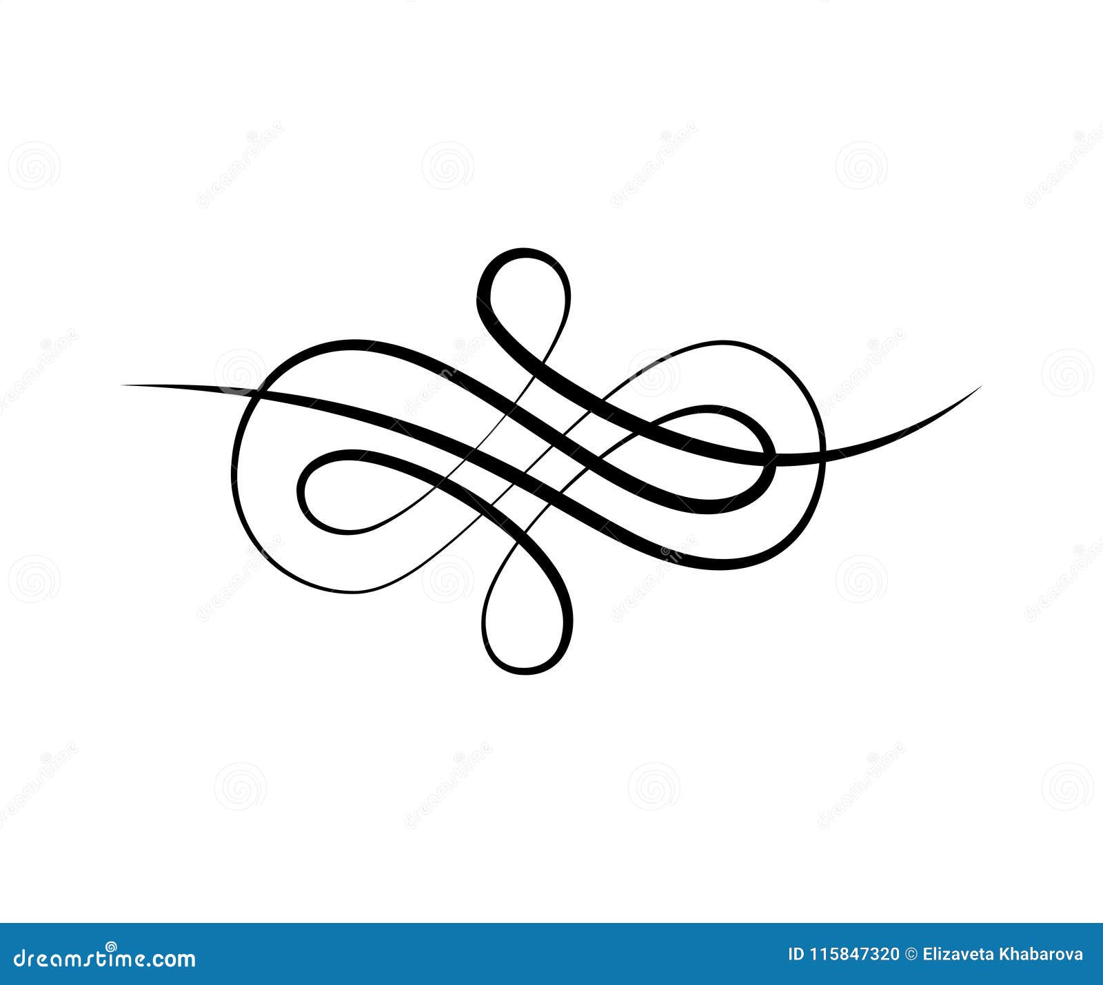 Swirly Line Curl Patterns Flourish Vintage Embellishments For Greeting