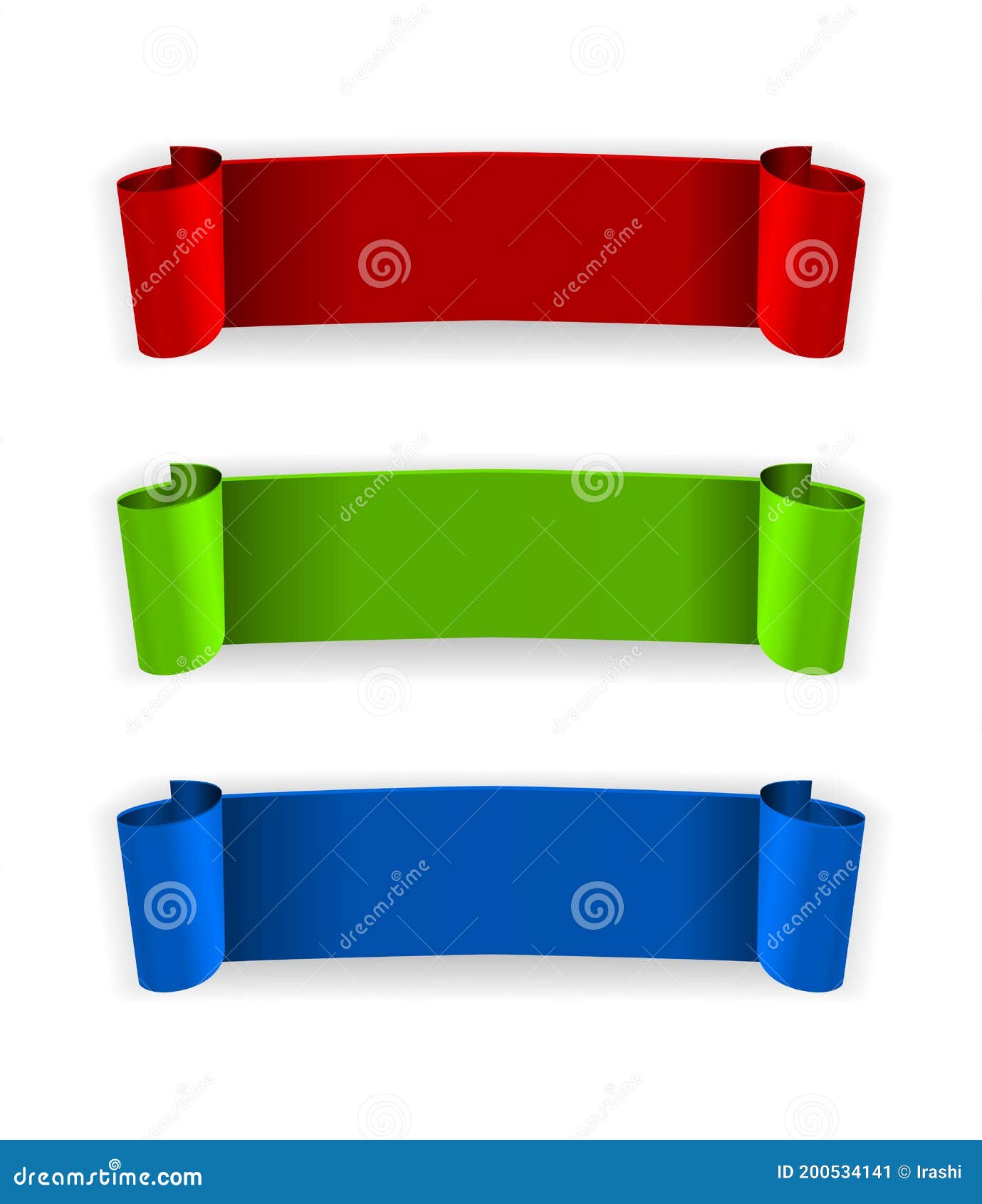 Curled vector banner stock vector. Illustration of template - 200534141