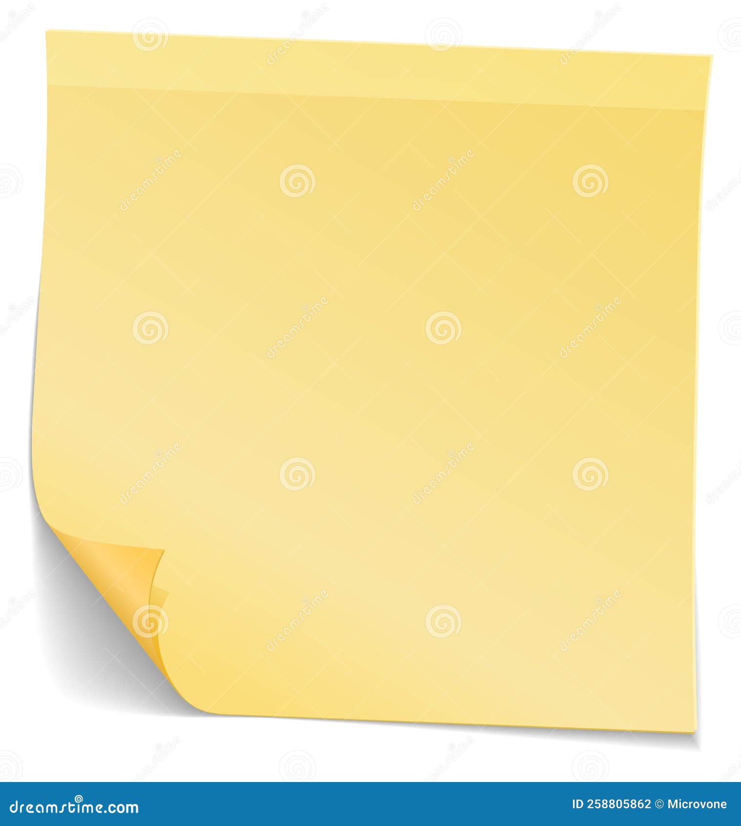 Realistic Sticky Tape On Transparent Background, Empty Yellow Note ...