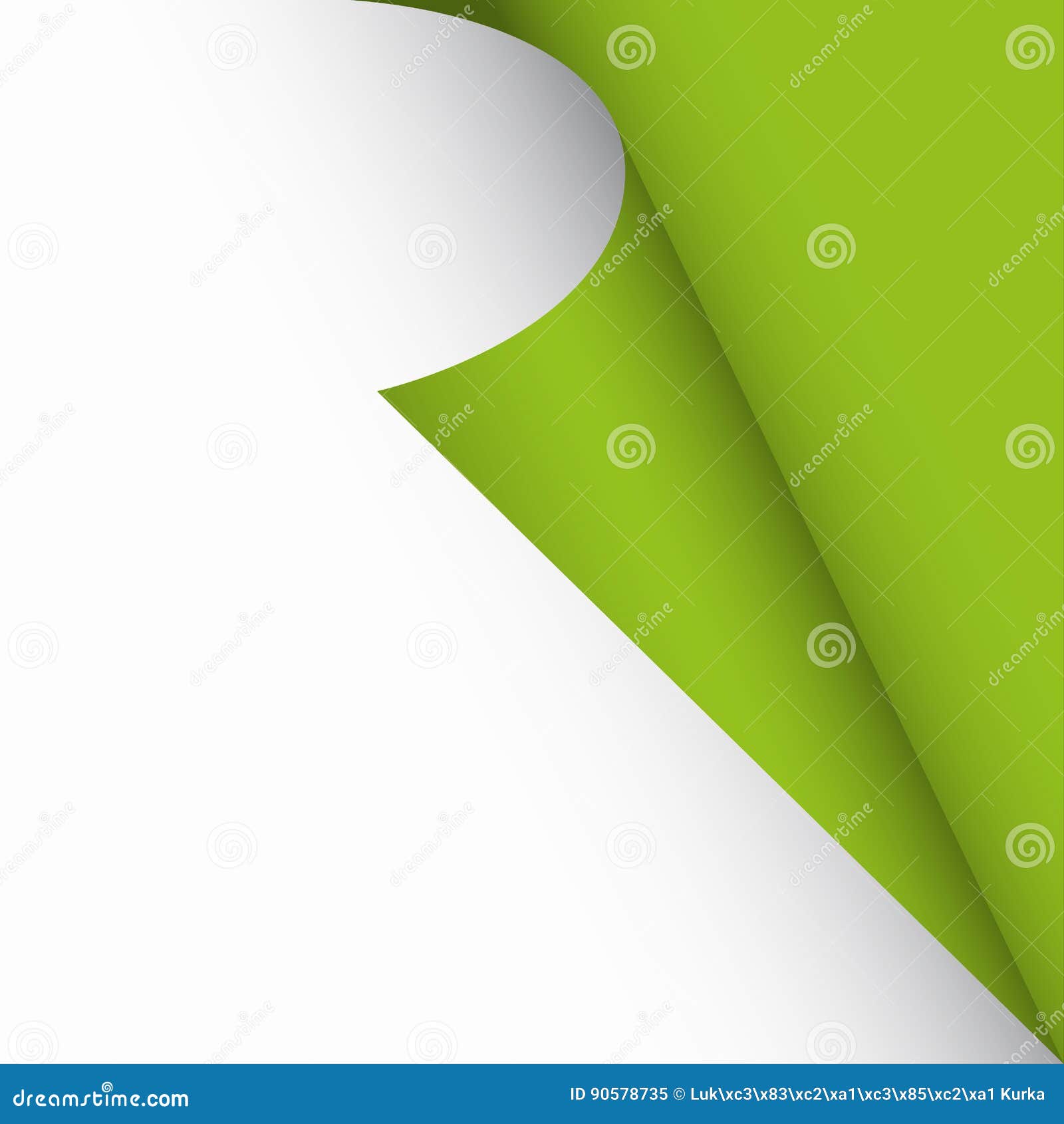 Curled Corner of White Paper with Shadow Stock Vector - Illustration of ...