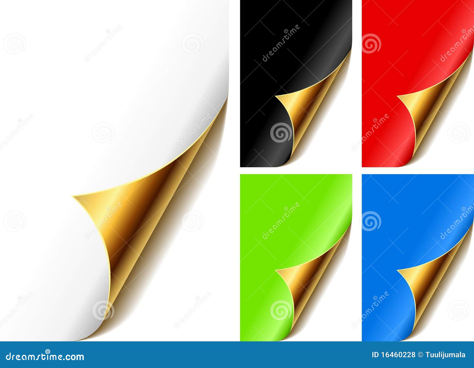 Golden Page Dividers And Ornamental Elements - Vector Set ...
