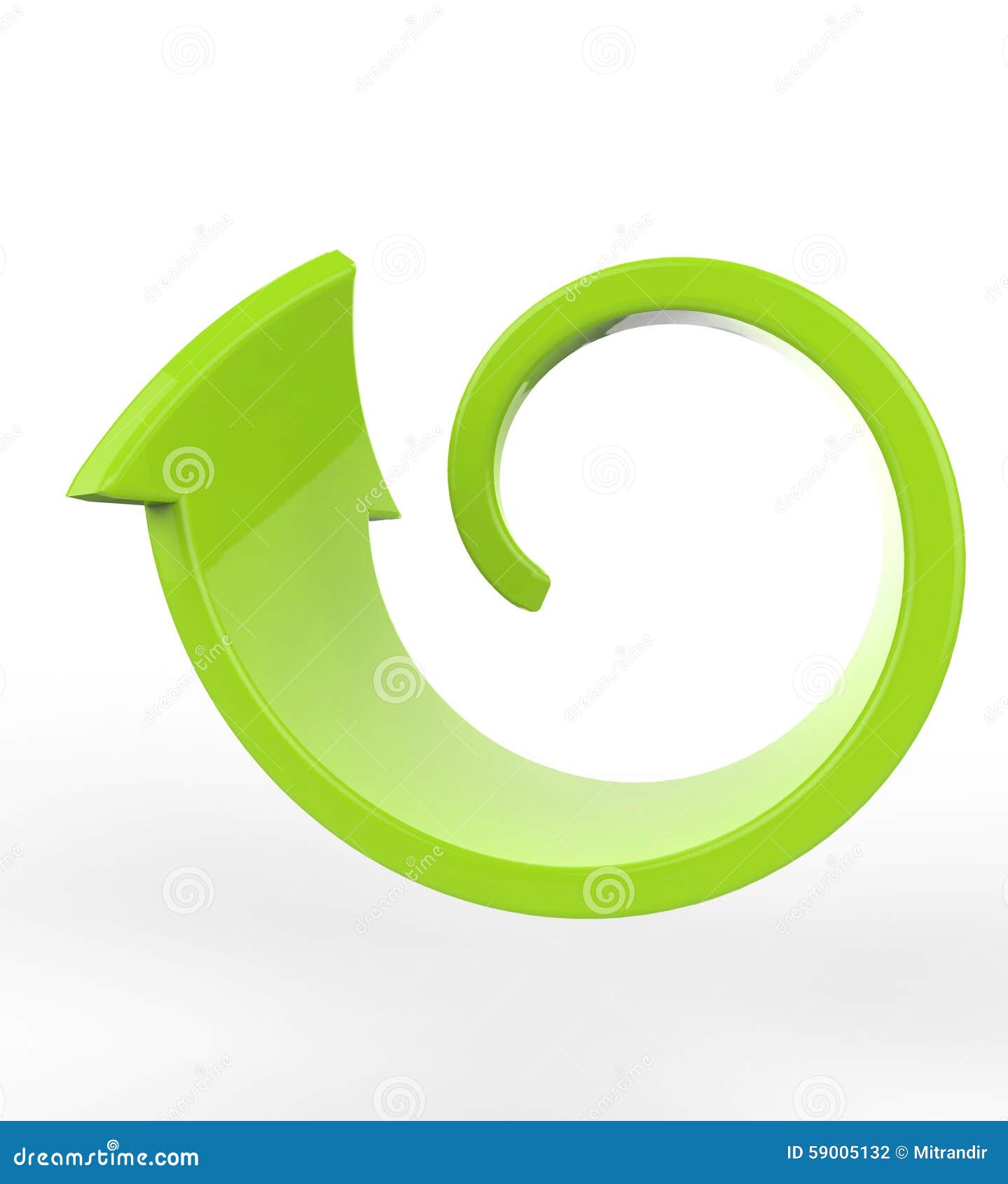 Curled Green Arrow stock illustration. Illustration of graphic - 59005132