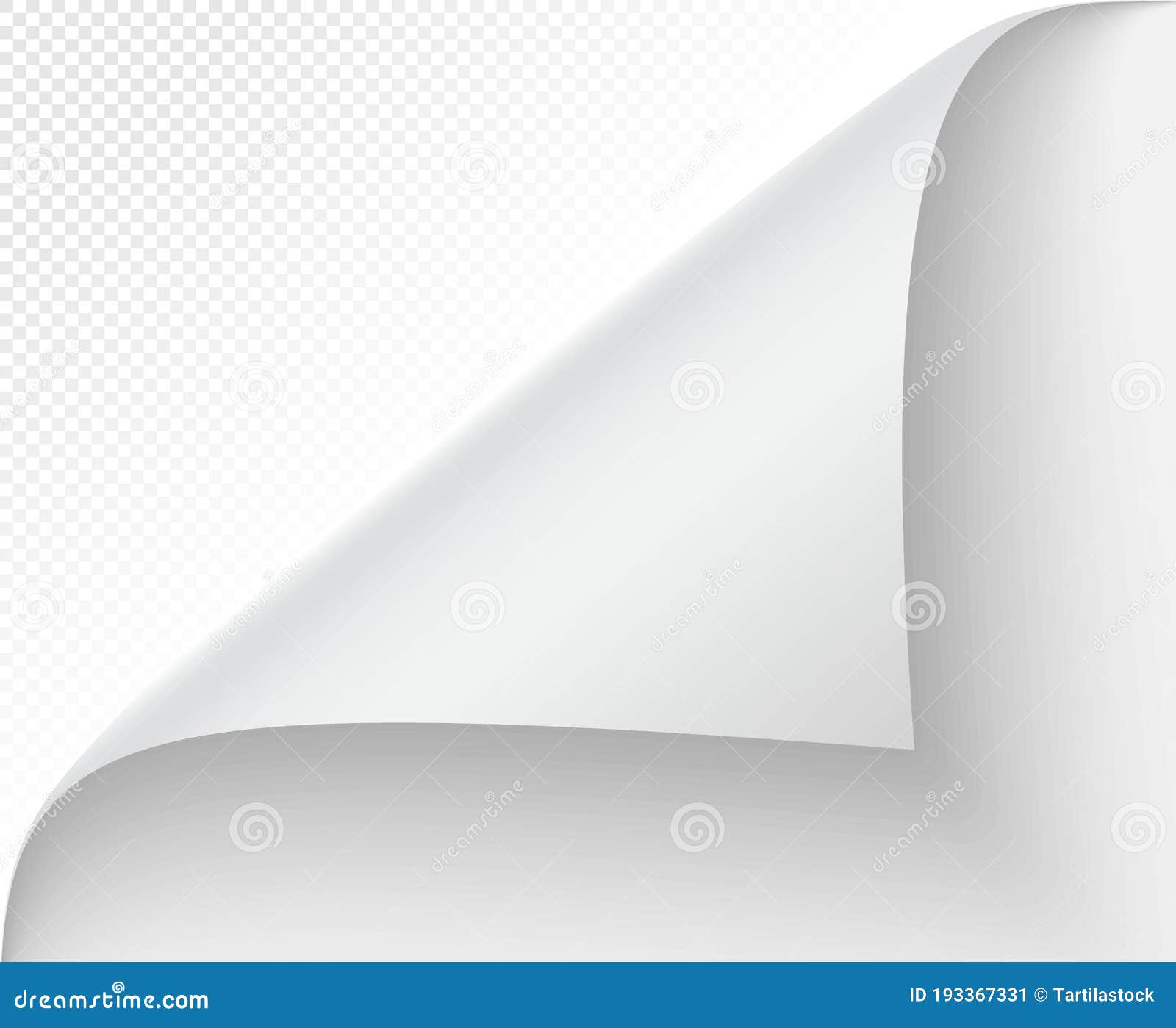 Curled Page. Realistic Folded Paper Corners, 3D Curve Sticker Edge ...