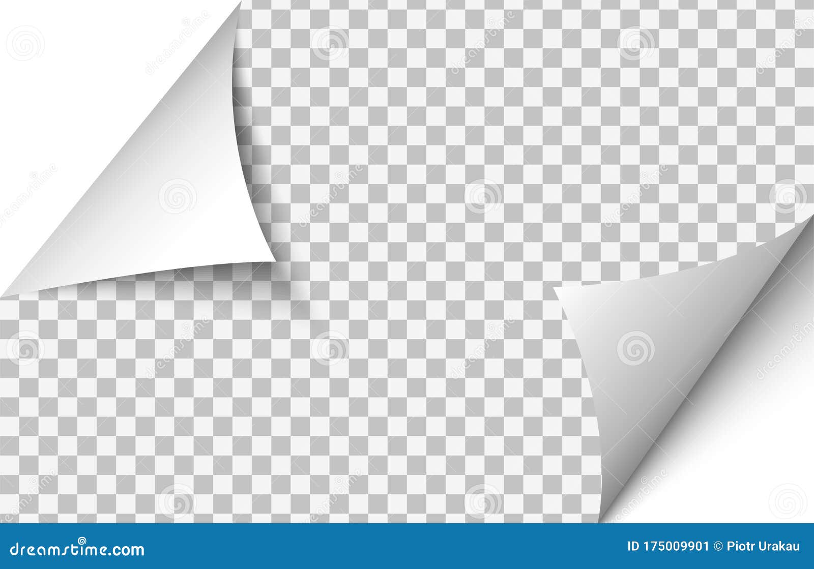 Curled Page Corners Horizontal Concept Stock Vector - Illustration of ...