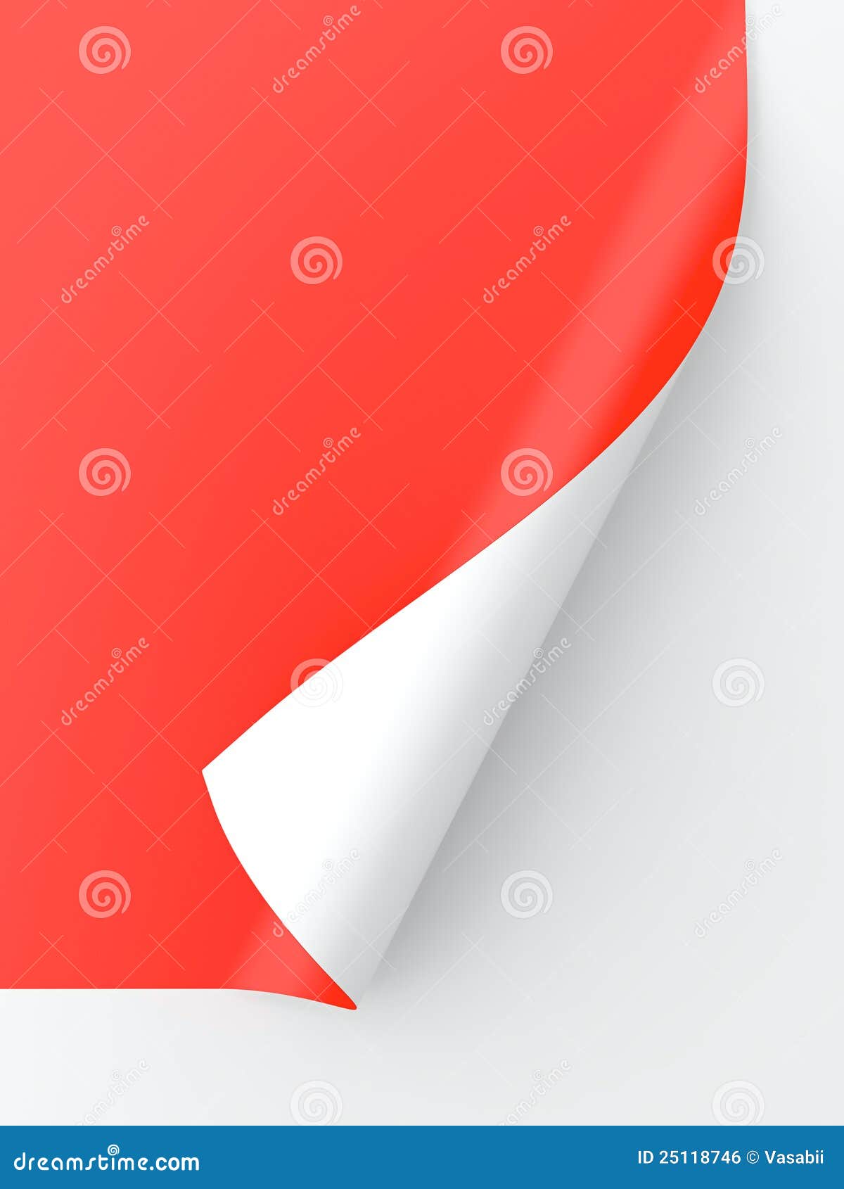 Curled Paper Corner Isolated On White Background. Peeling Sticker Paper ...
