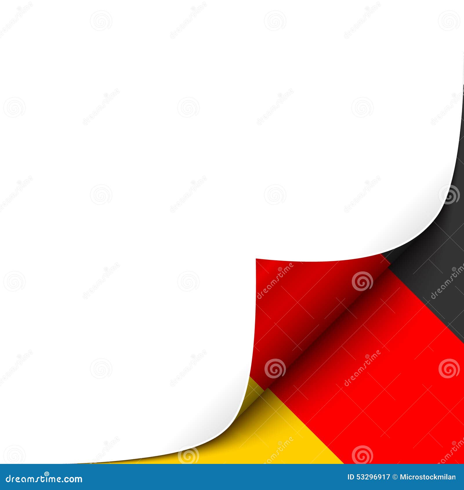 Curled Paper Corner with Germany Flag Background Stock Vector ...