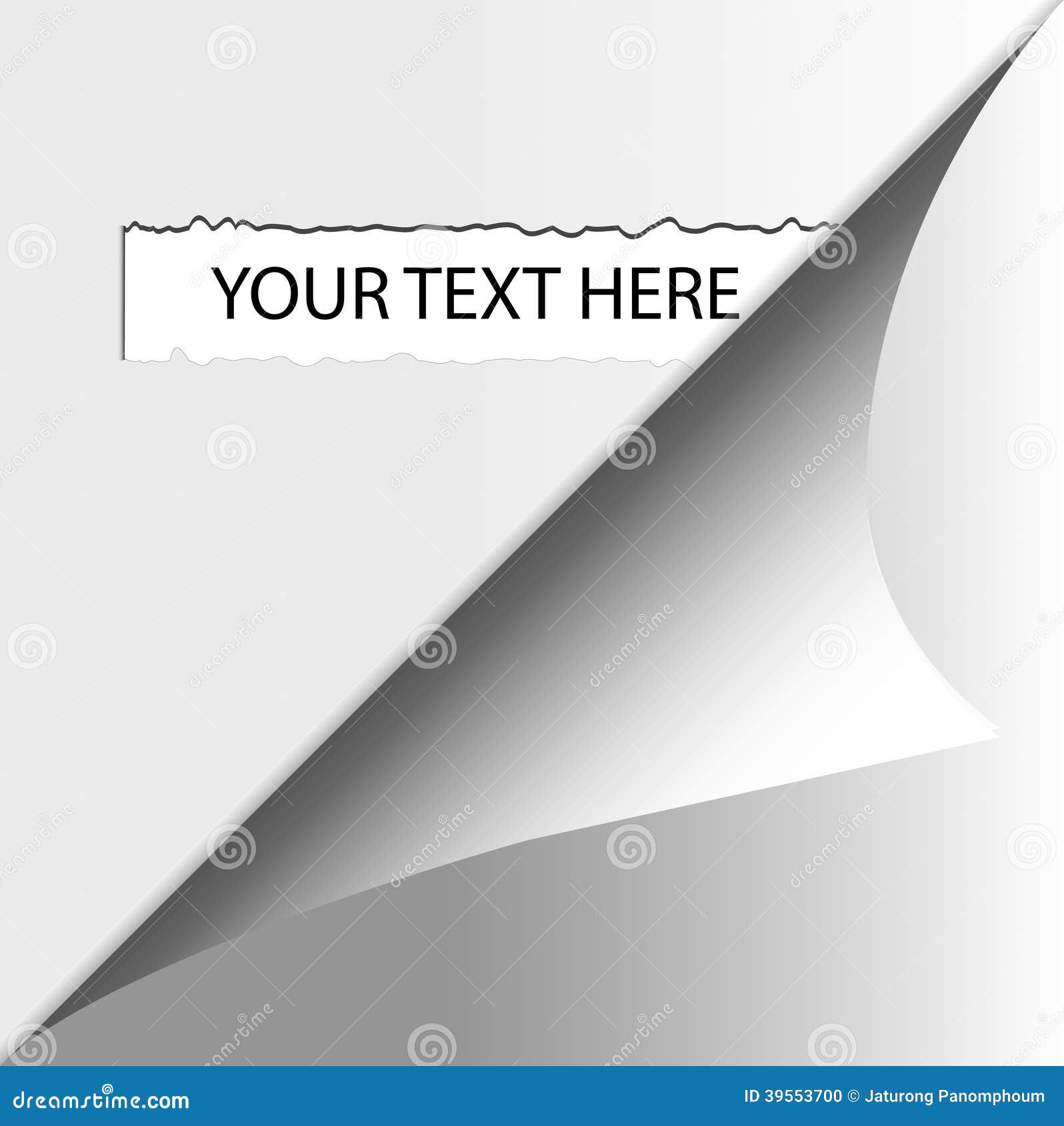 Curled Paper stock illustration. Illustration of notebook - 39553700