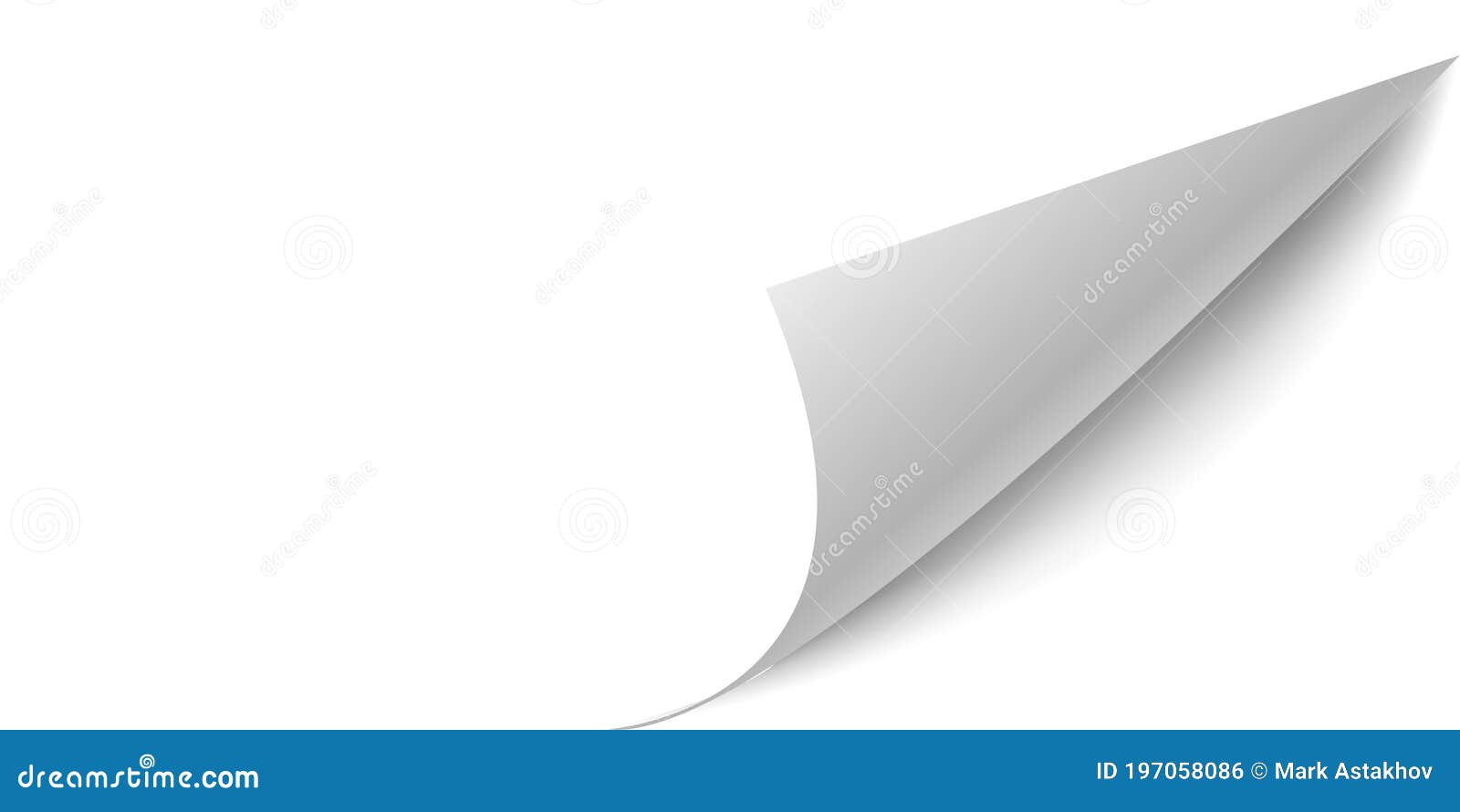 Curled Flip Page On Transparent Background. Curl Peel Sheet Paper ...