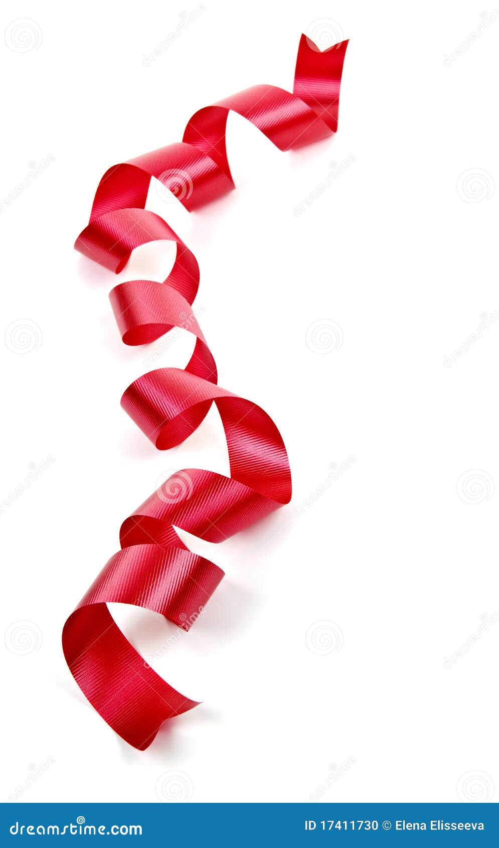 Curled red holiday ribbon stock photo. Image of curly - 17411730