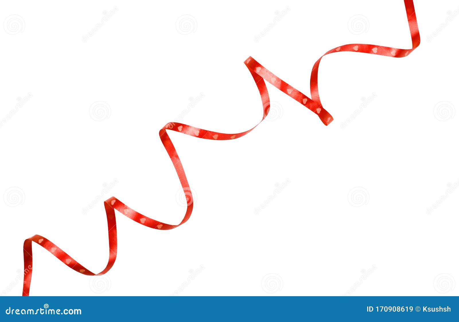 Curled red ribbon stock image. Image of twist, wave - 170908619