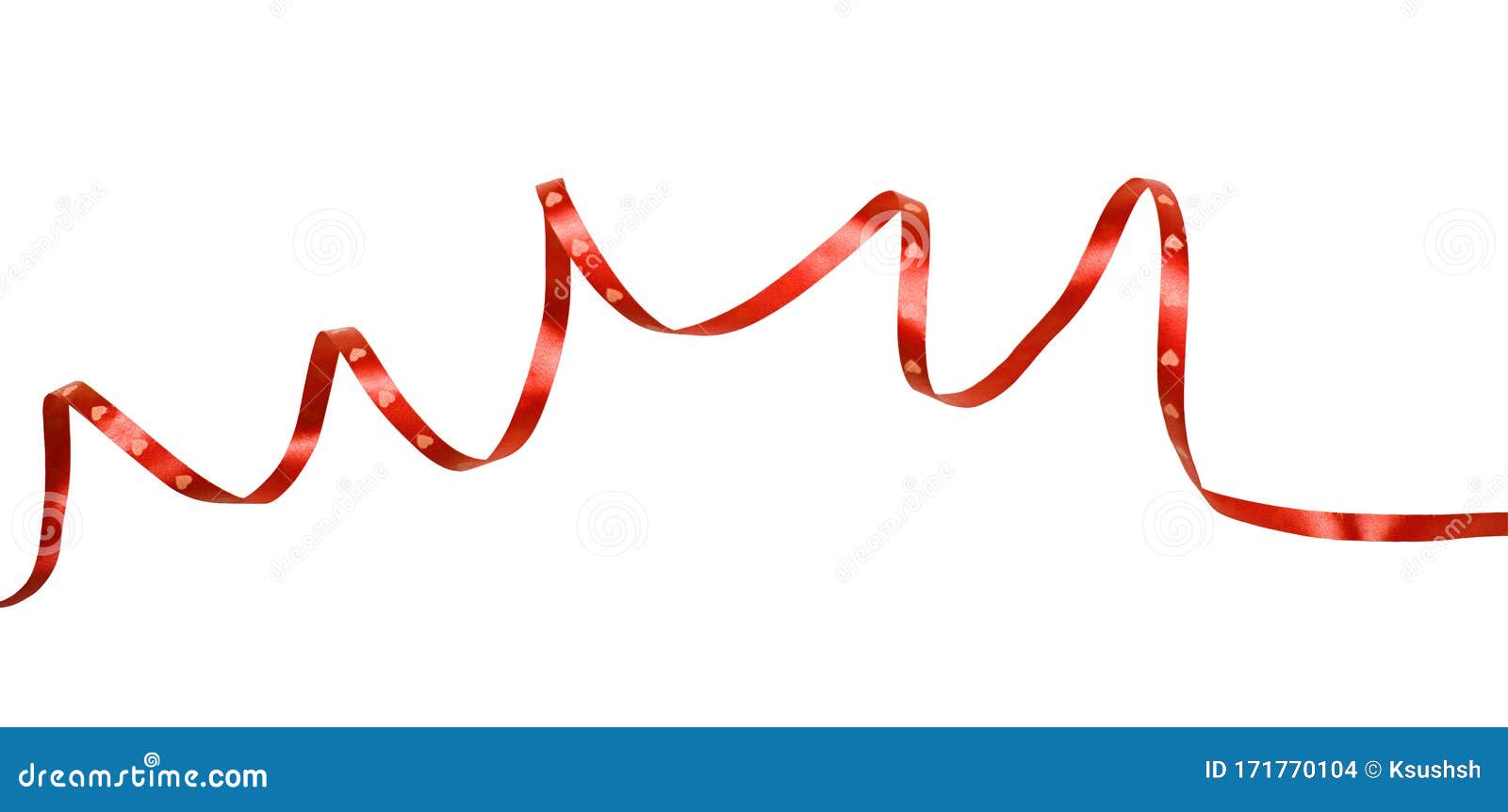 Curled red ribbon stock photo. Image of helix, thin - 171770104