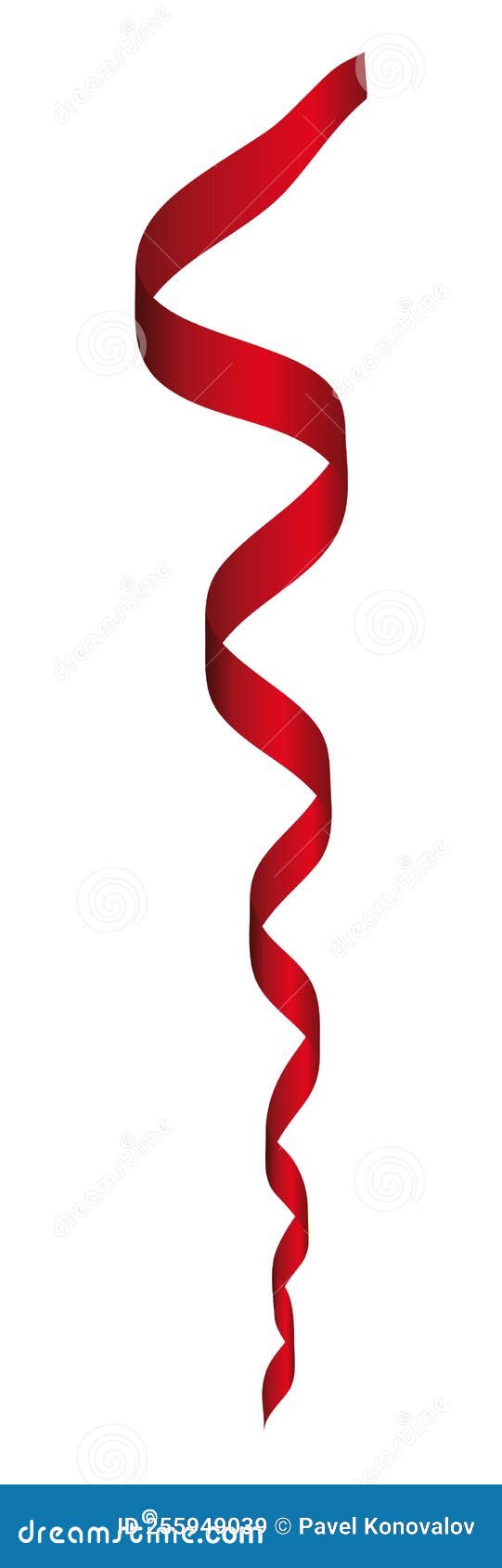 Curled Ribbon Christmas Element Stock Vector - Illustration of curled ...