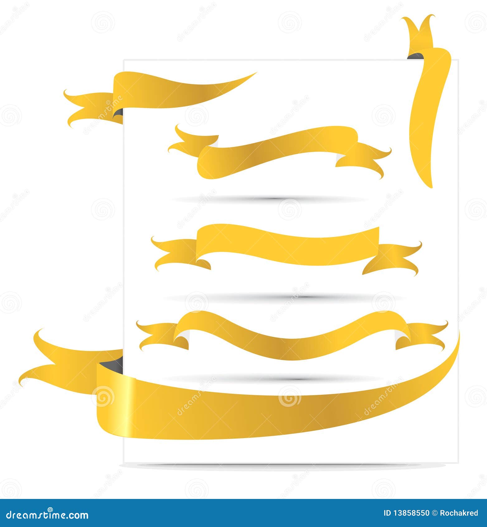 Curled ribbons stock vector. Illustration of elegance - 13858550