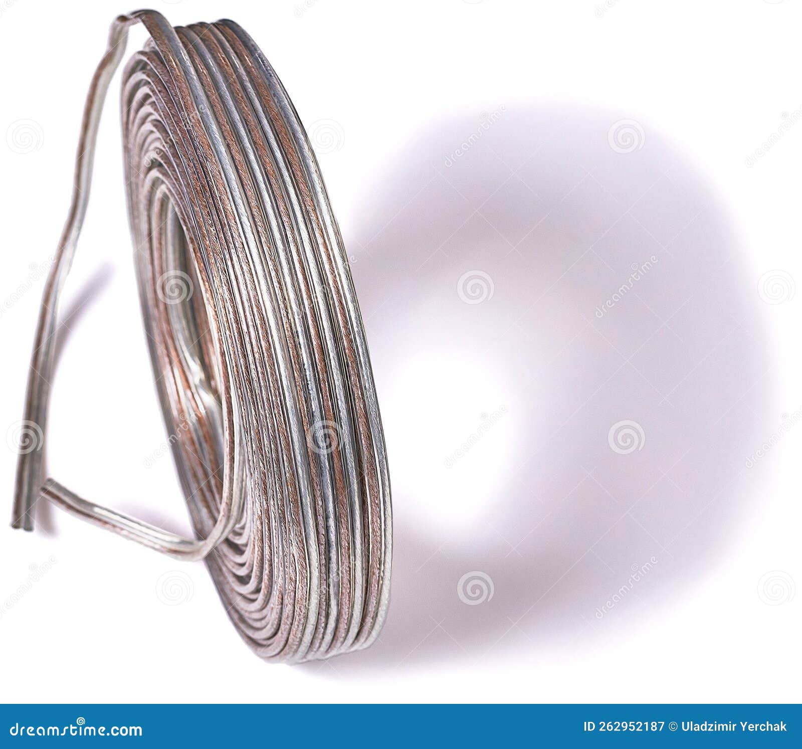 A Curled Up Cable Isolated on a White Background Stock Image - Image of ...