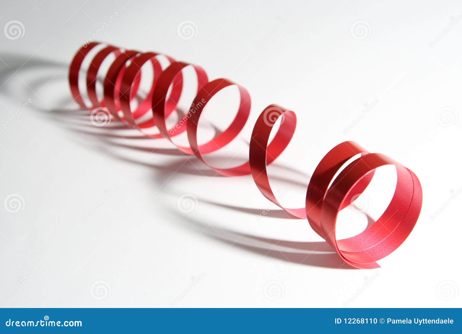 Curled up Christmas ribbon stock photo. Image of christmas - 12268110