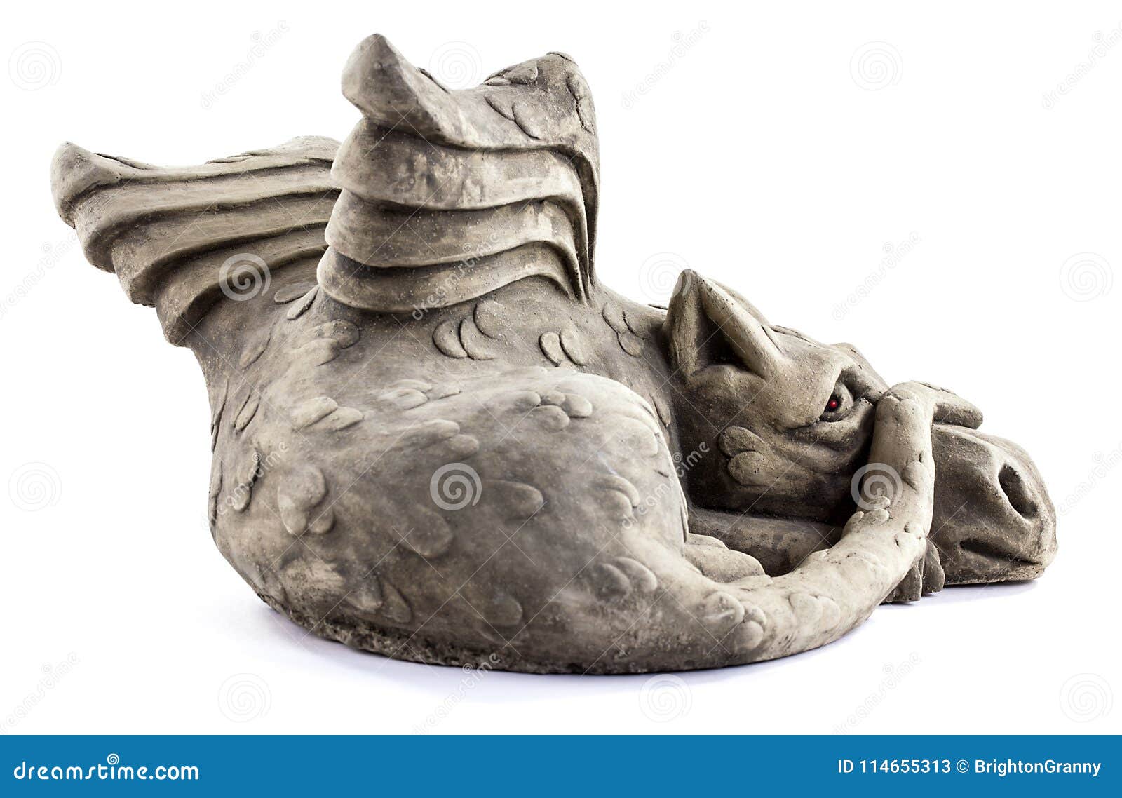 Curled up dragon figure stock image. Image of dragon - 114655313