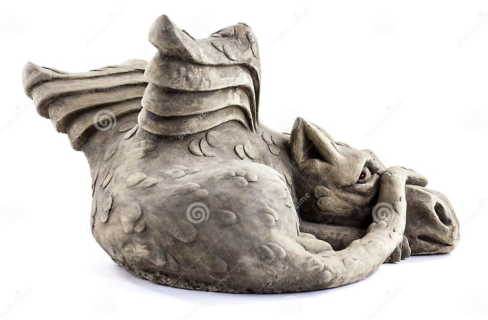 Curled up dragon figure stock image. Image of dragon - 114655313