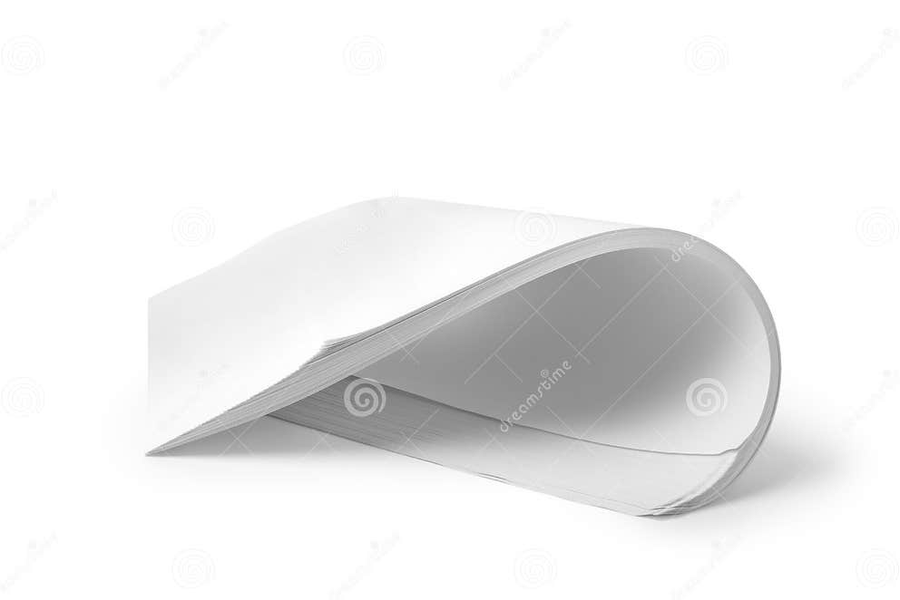 Curled of white paper stock photo. Image of curled, file - 141725394