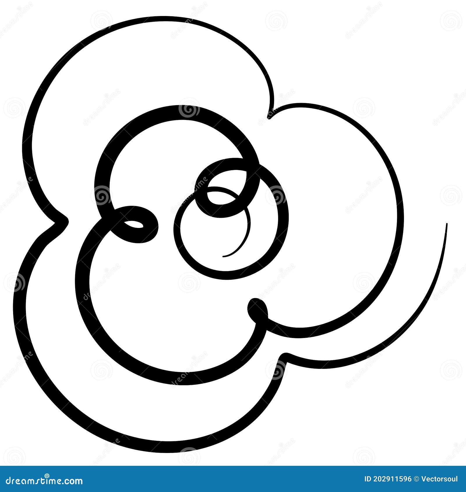 Curlicue, Loop Shapes, Elements Vector Illustration Stock Vector ...