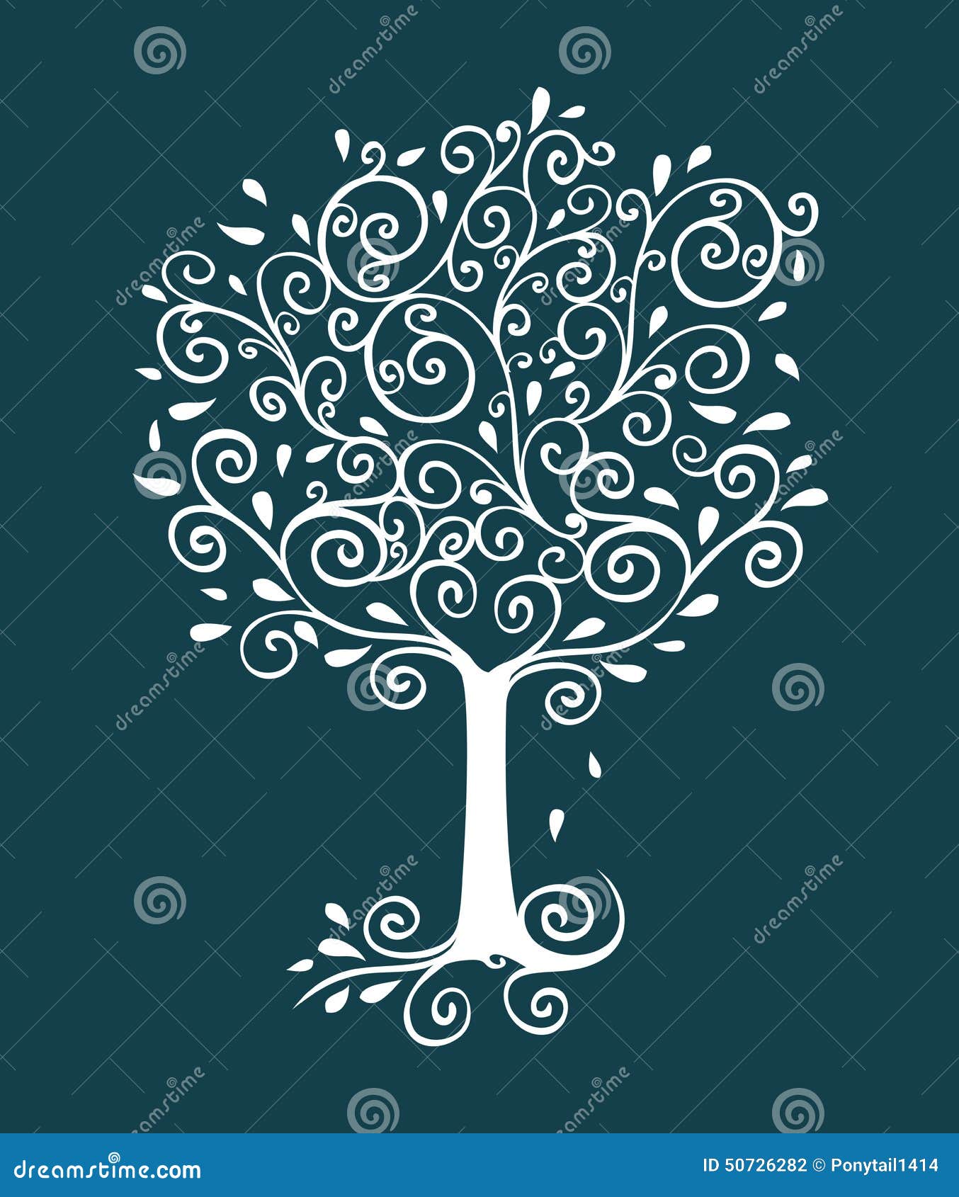 Curlicue Tree stock illustration. Illustration of environment - 50726282