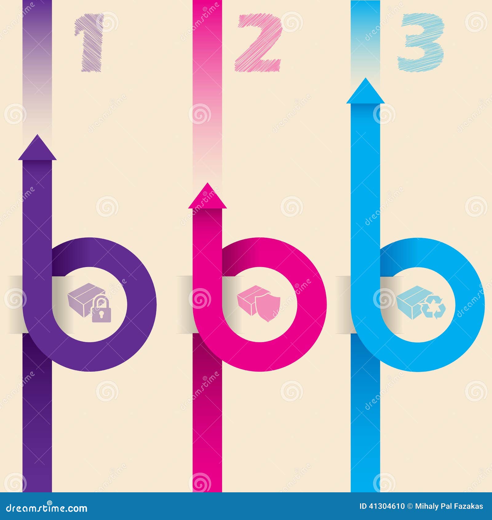 Curling Arrows Diagram Like Infographic Template Stock Vector ...