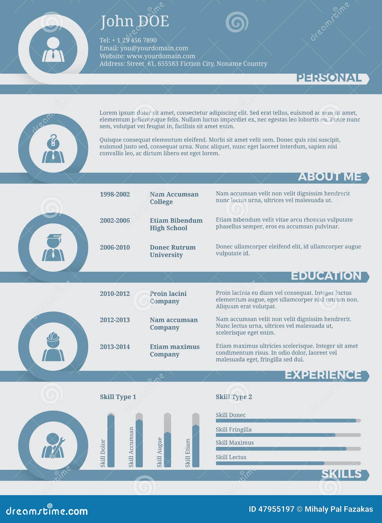 Curling Arrows Resume Design Stock Vector - Illustration of gray, page ...