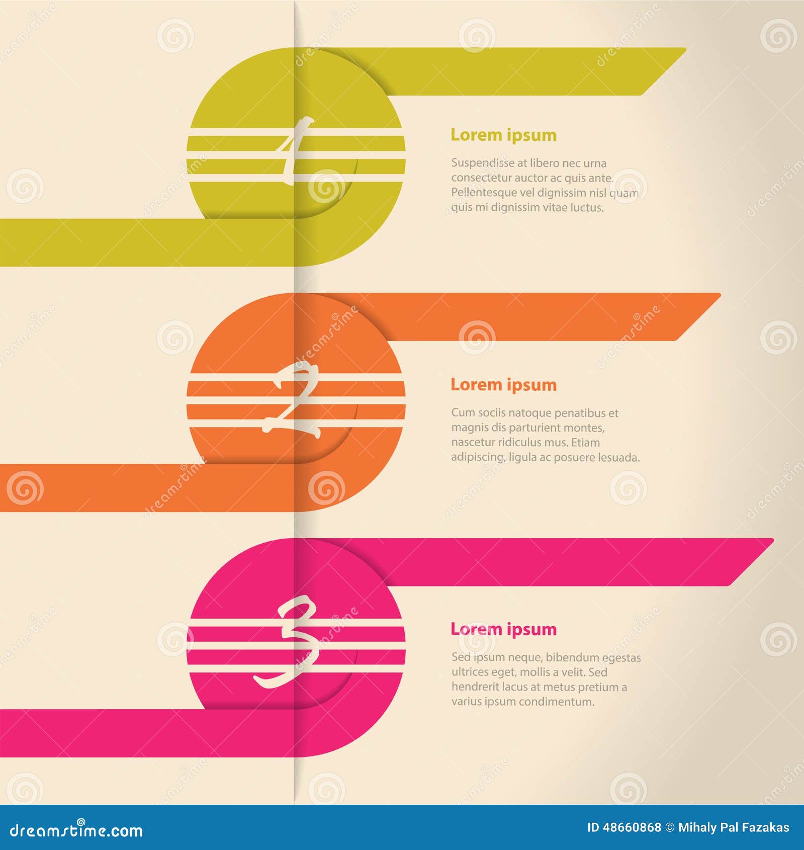 Curling Color Arrows Infographic Design Stock Vector - Illustration of ...