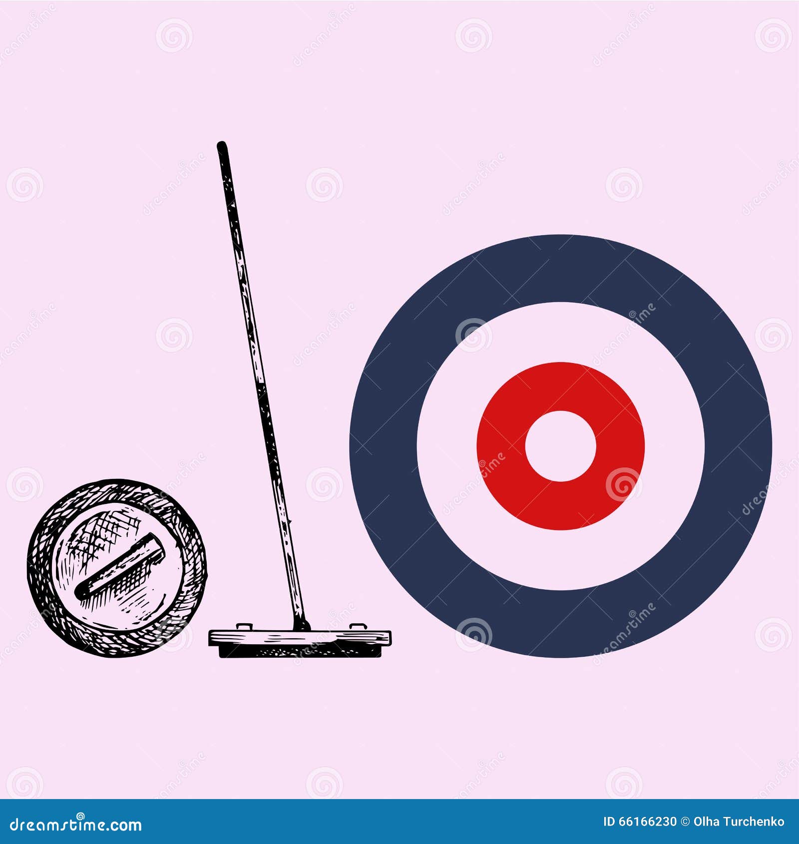 Curling game element stock vector. Illustration of graffiti - 66166230