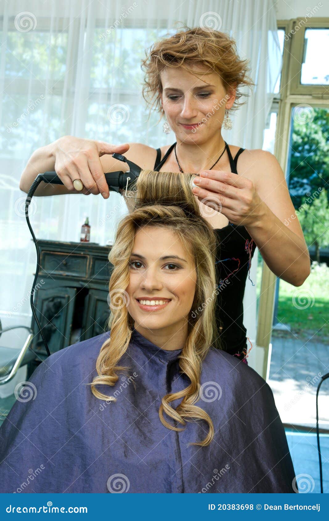 Curling hair stock photo. Image of curler, elegance, haircut - 20383698