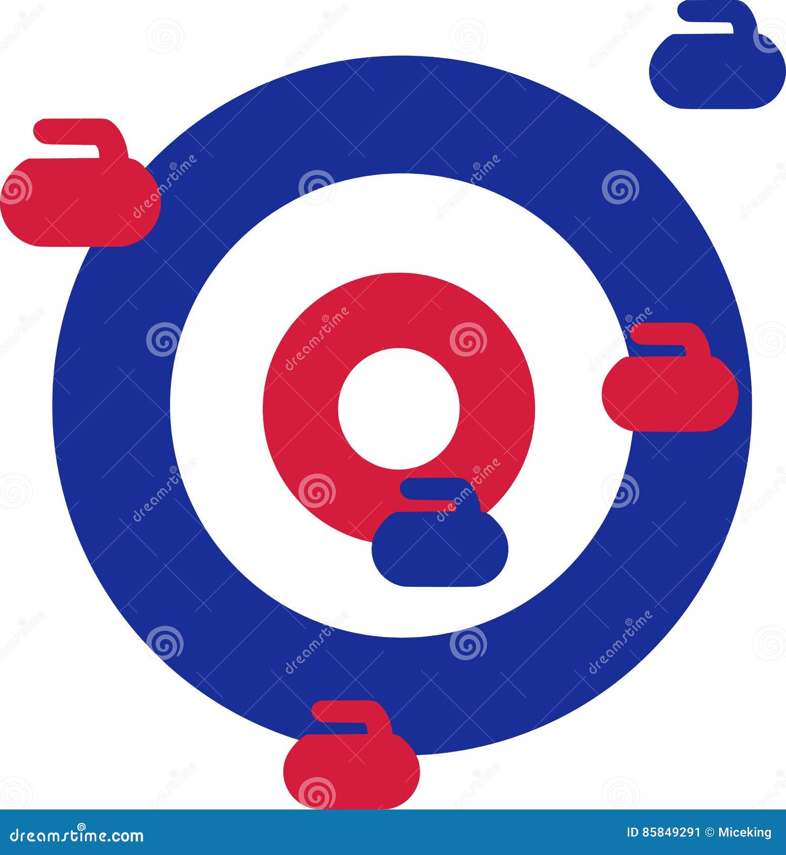 Curling House with Rocks stock vector. Illustration of shot - 85849291