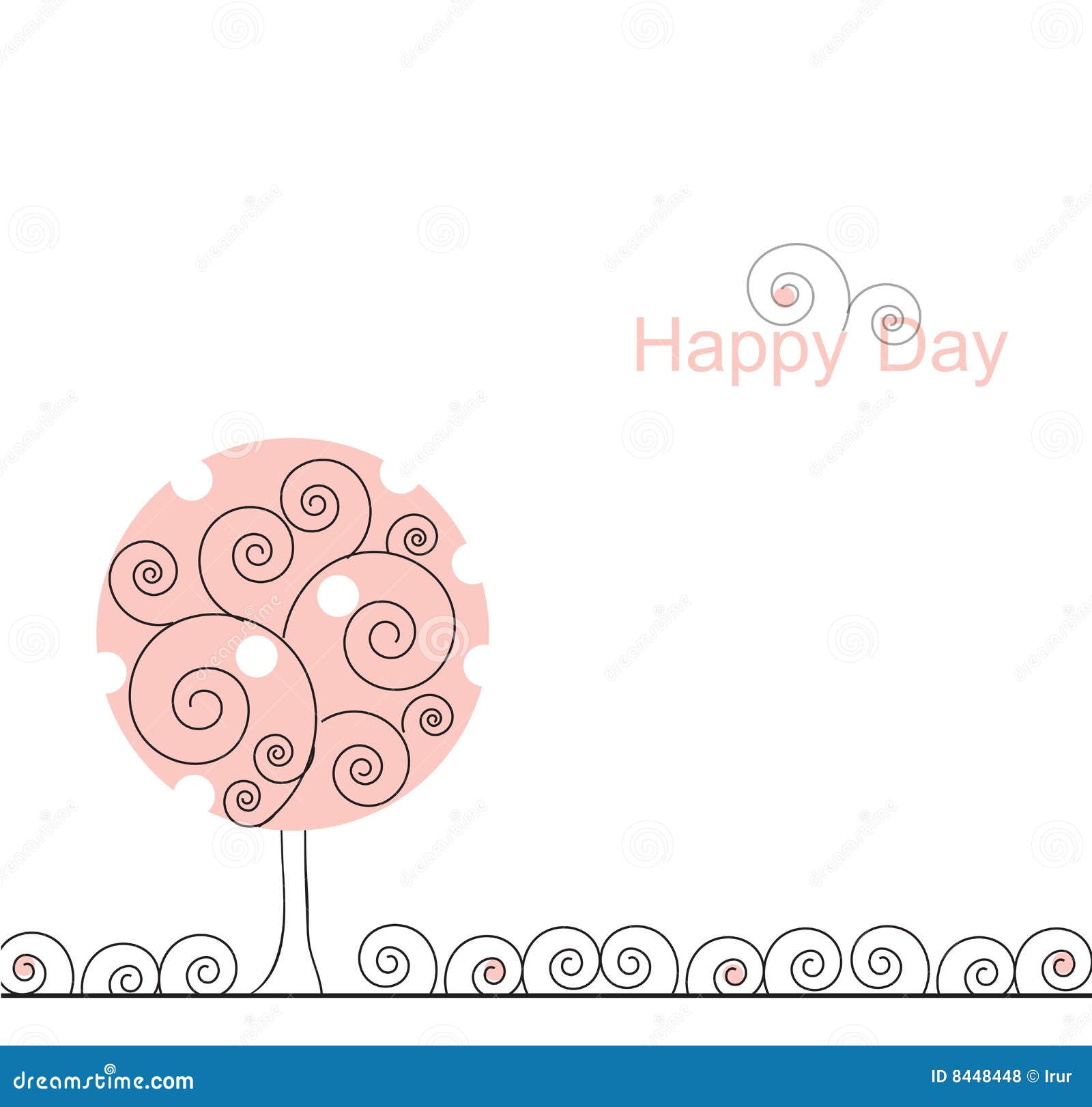 Pink Tree Branches Isolated On A White Background. Floral Blanks ...