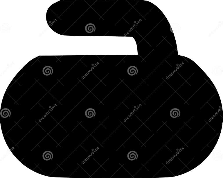 Curling Rock stock vector. Illustration of stone, silhouette - 85849453