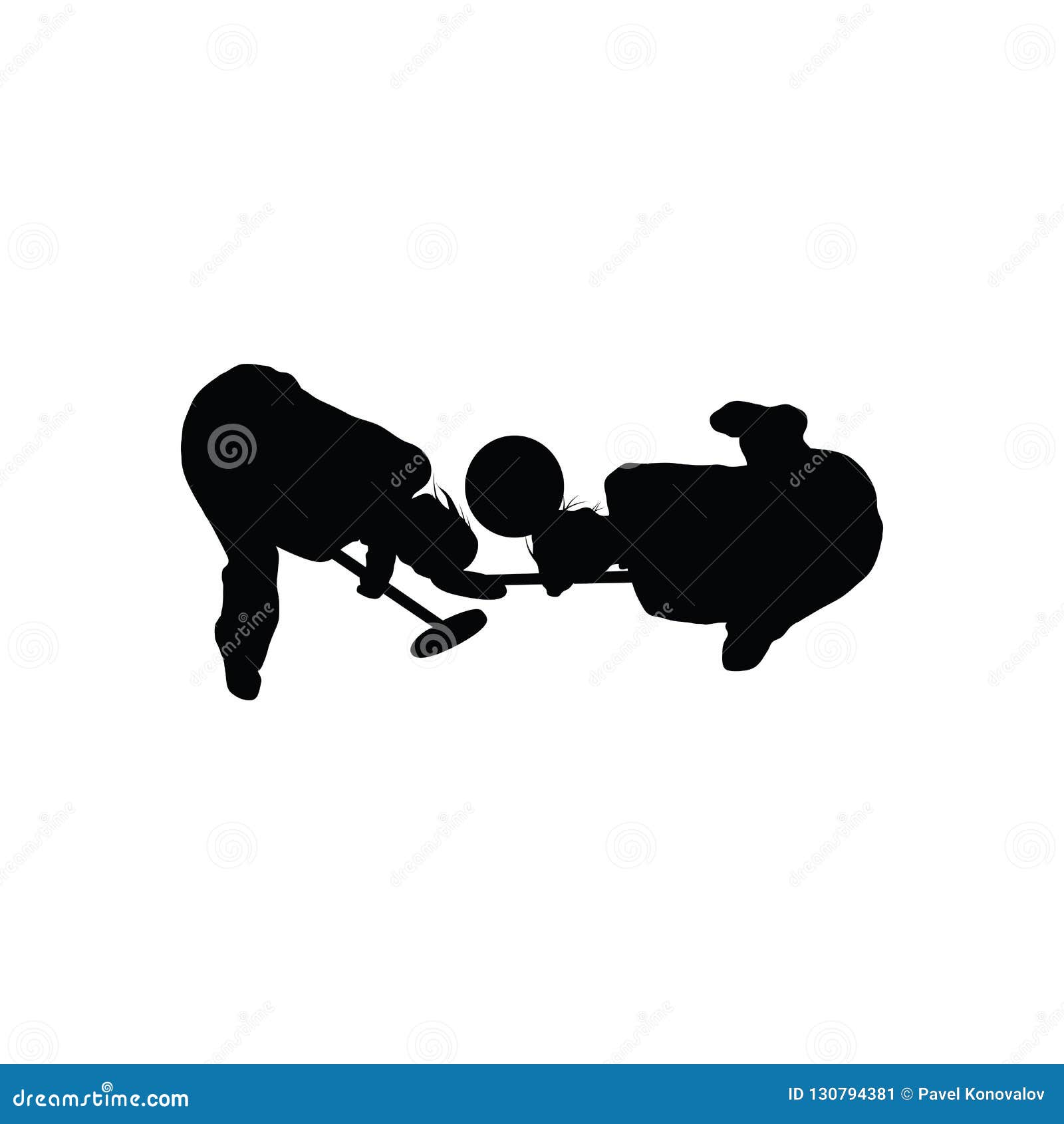 Curling Silhouette Cartoon Vector | CartoonDealer.com #130794301