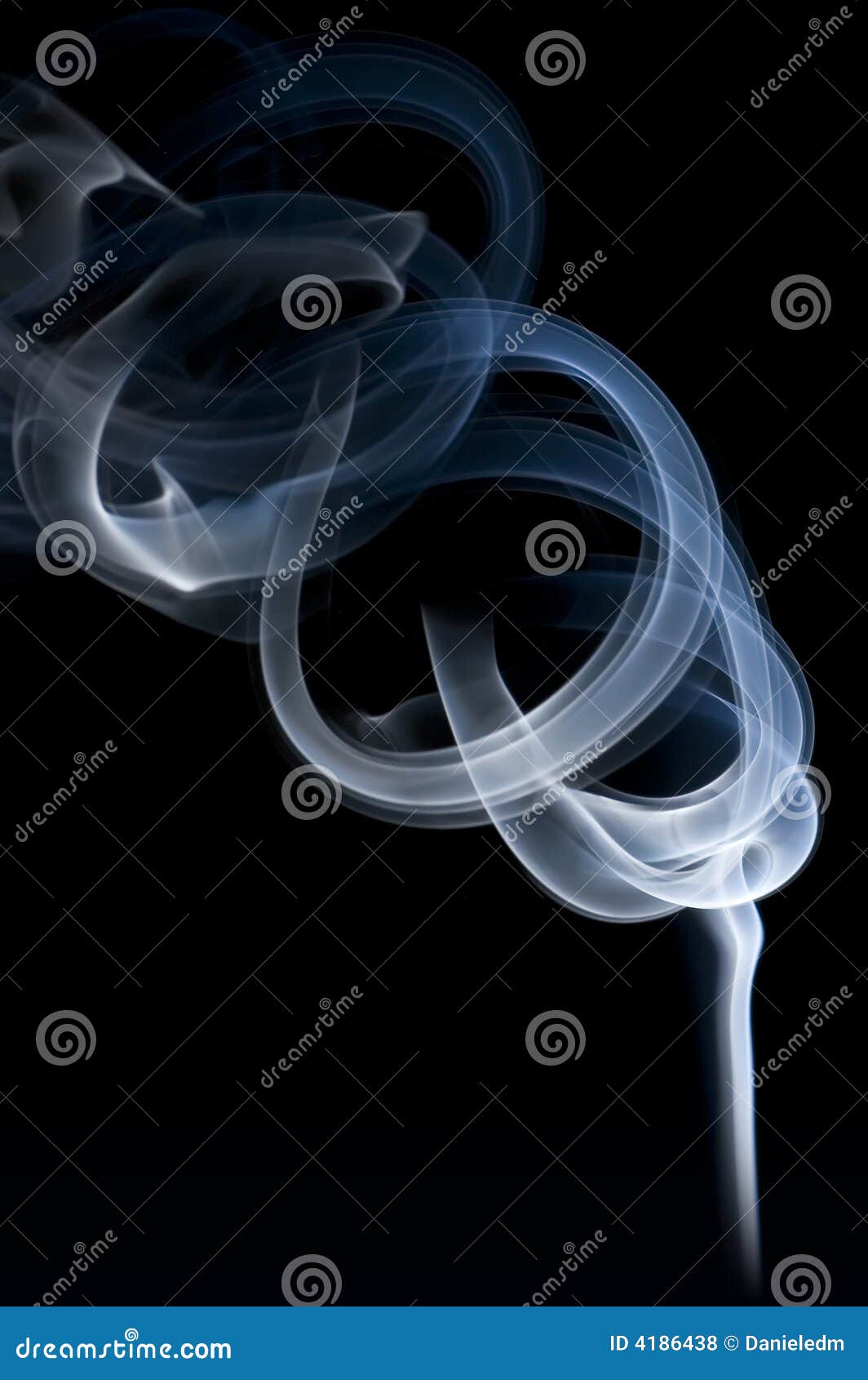 Curling smoke on black stock photo. Image of details, curving - 4186438