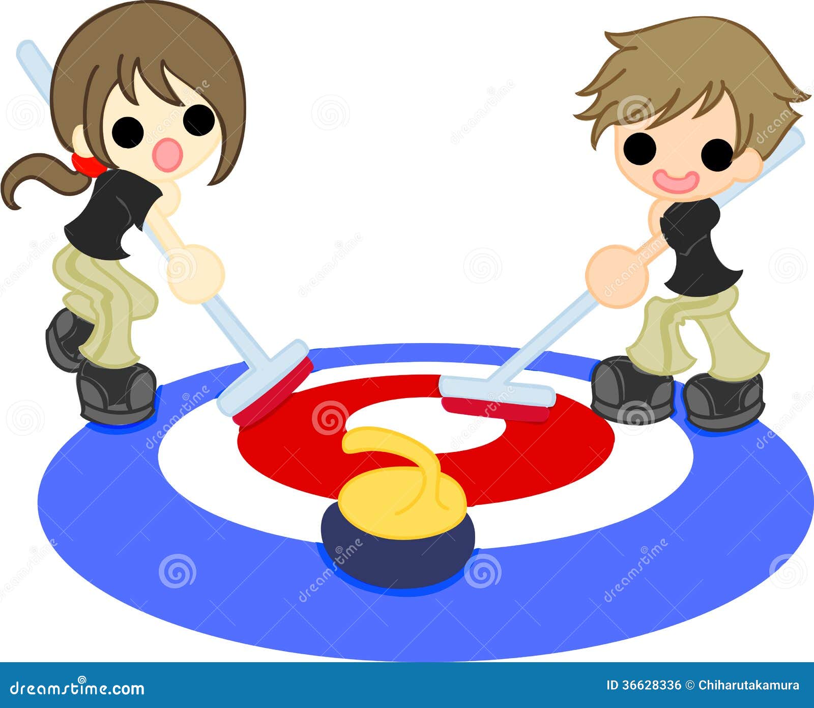 Curling stock vector. Illustration of curling, vector - 36628336